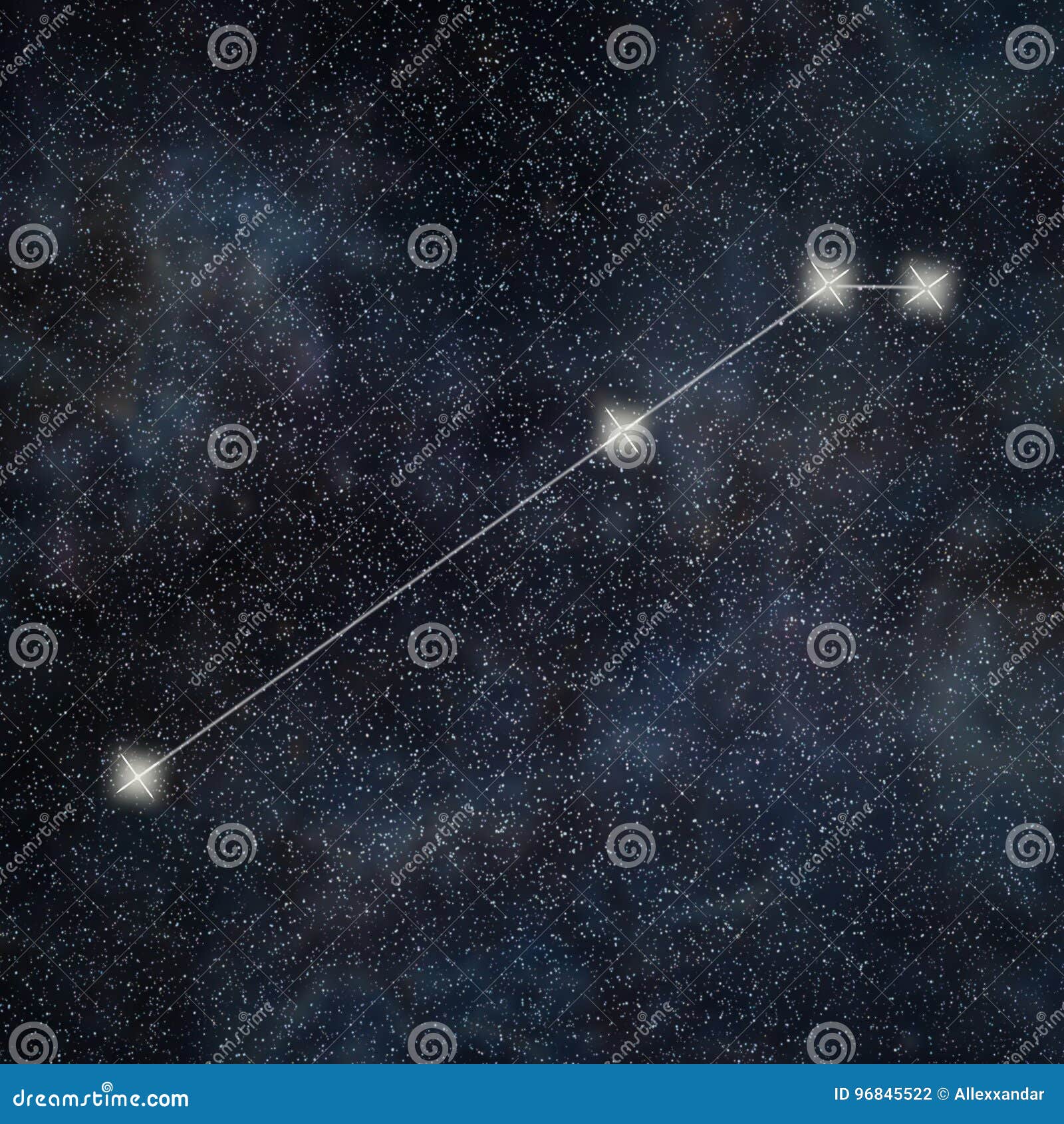 Aries Constellation. Zodiac Sign Aries Constellation Lines Stock ...