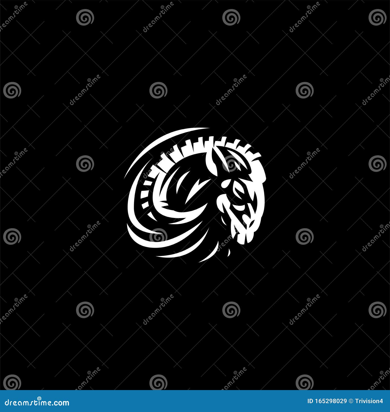 Aries, goat, ram. stock vector. Illustration of decoration - 165298029