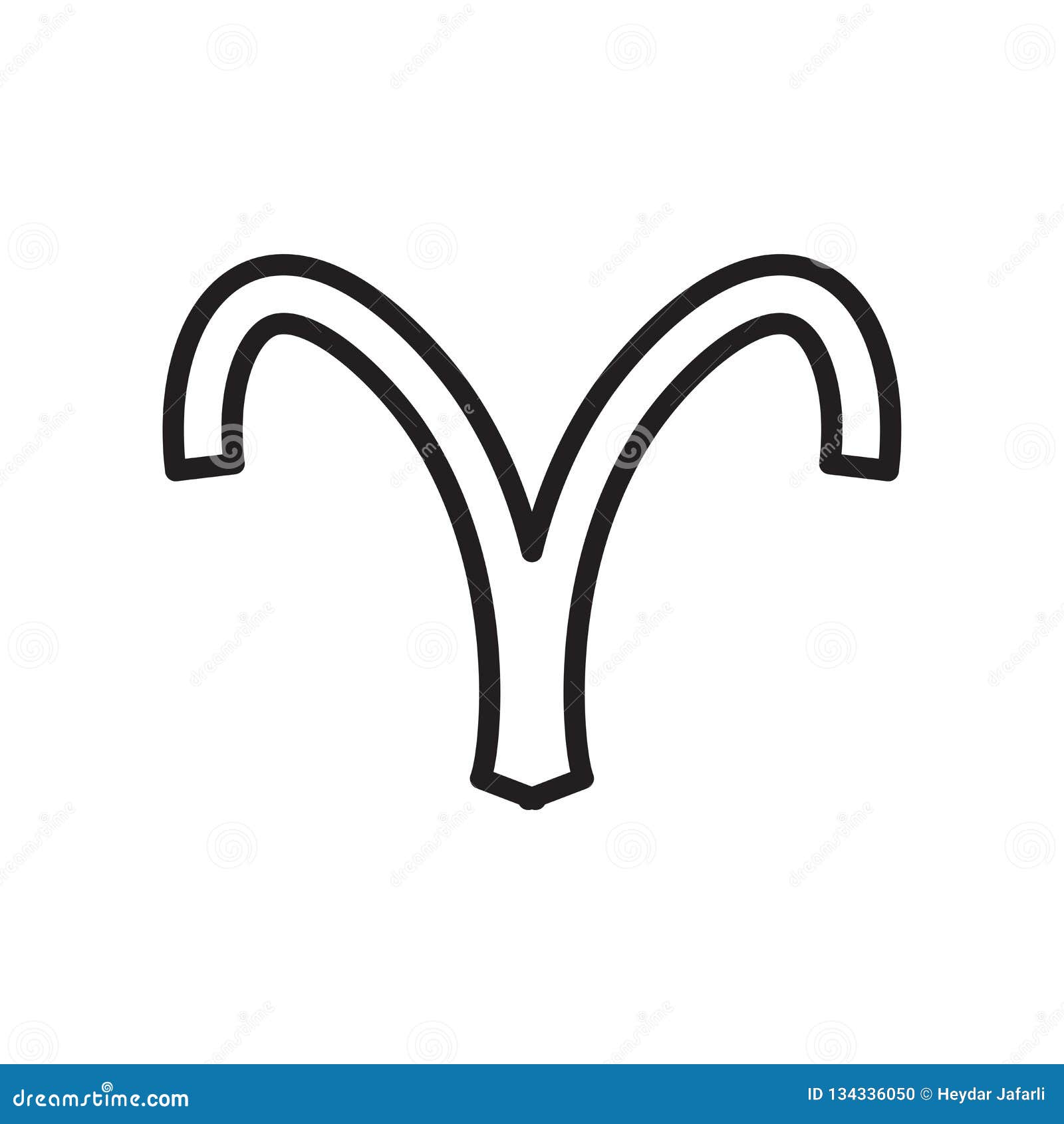 Aries Icon Vector Sign and Symbol Isolated on White Background, Aries ...