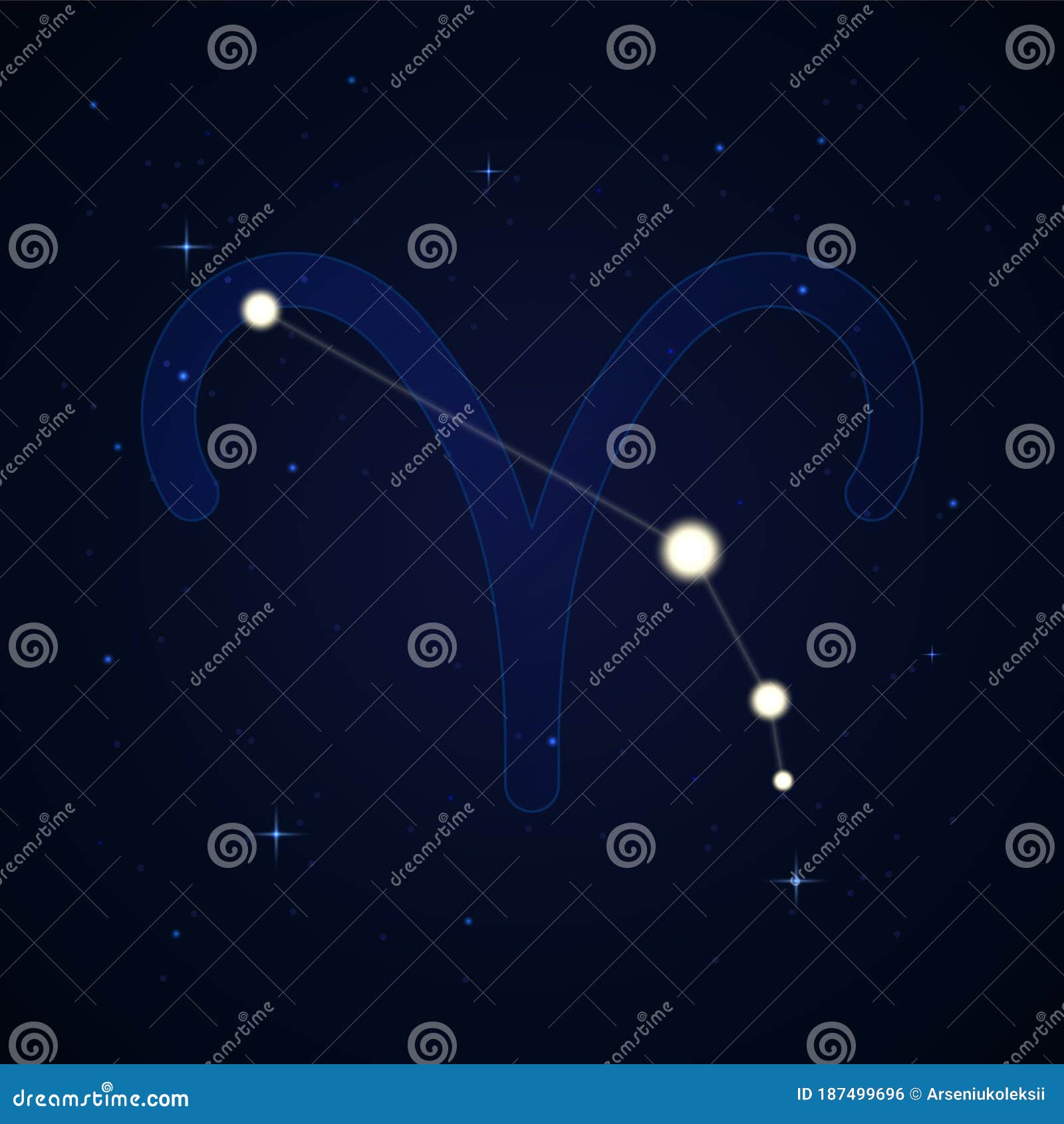 Aries, the ram. stock vector. Illustration of thinline - 187499696