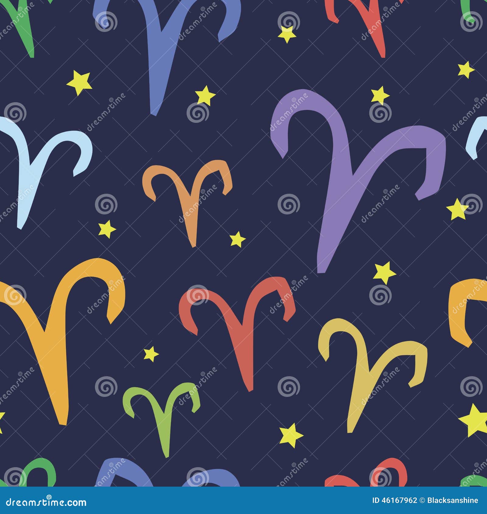 Aries seamless texture stock vector. Illustration of cover - 46167962