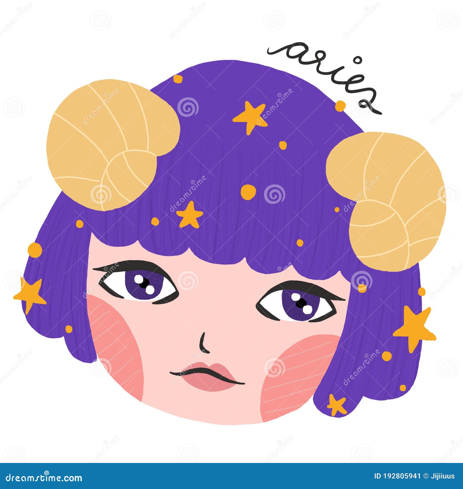 Aries sign cartoon stock illustration. Illustration of astrological ...