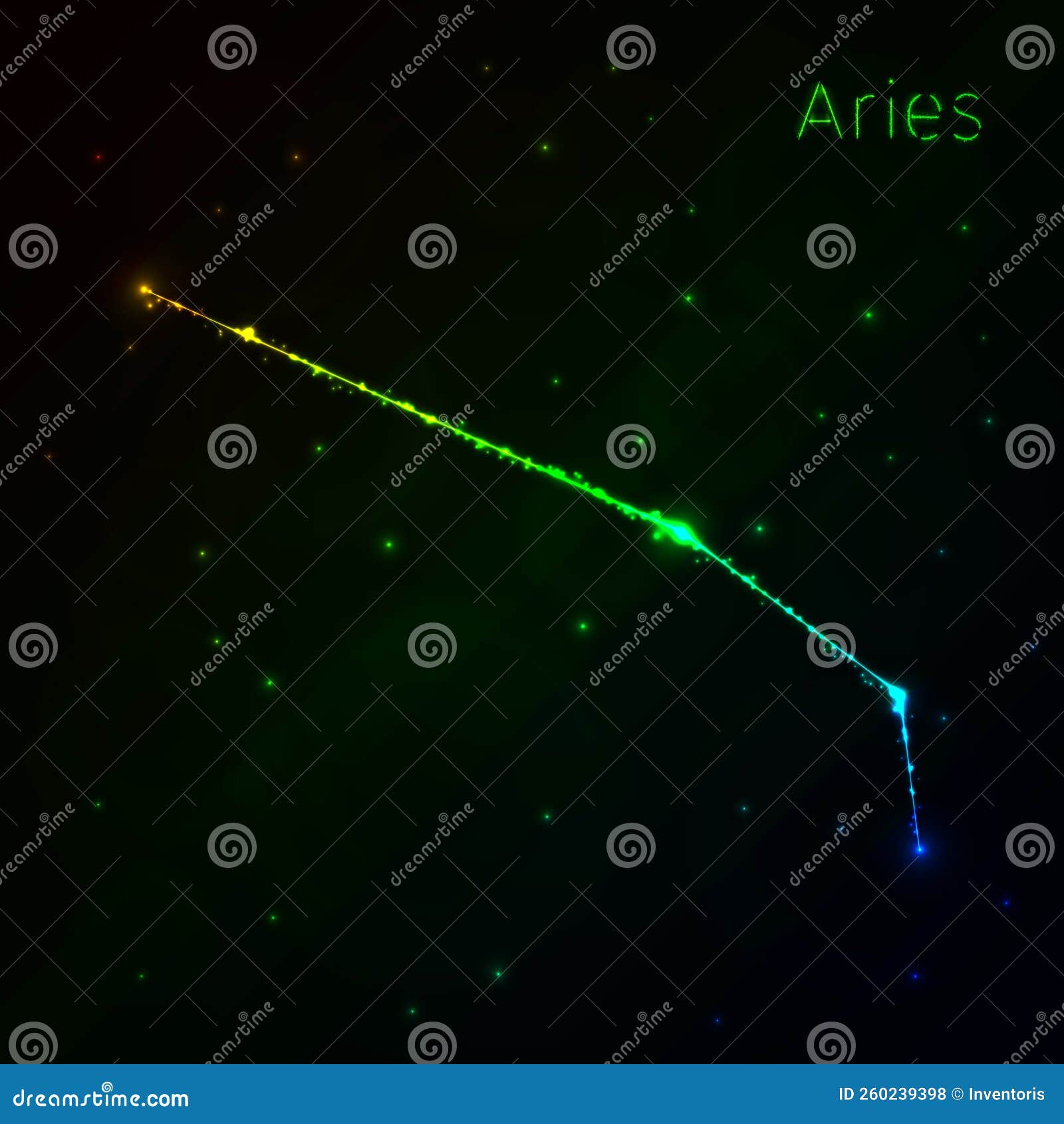Aries silhouette of lights stock vector. Illustration of space - 260239398