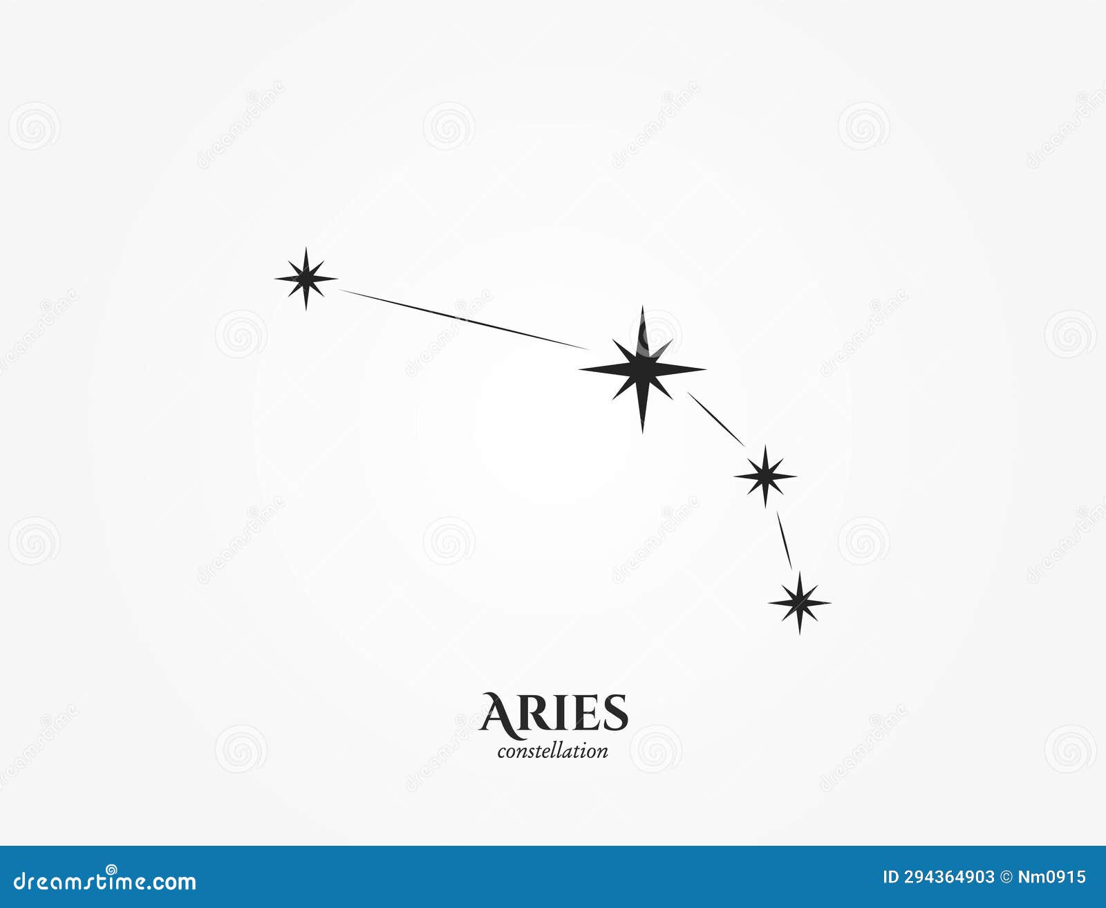 Aries Zodiac Constellation. Astrology and Horoscope Symbol. Vector ...