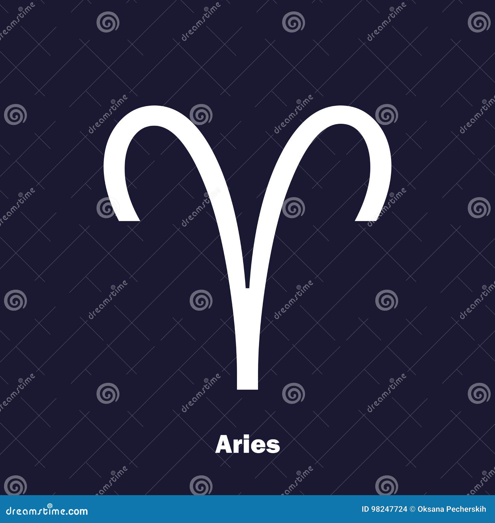 Aries Zodiac Sign. Astrological Symbol Stock Vector - Illustration of ...