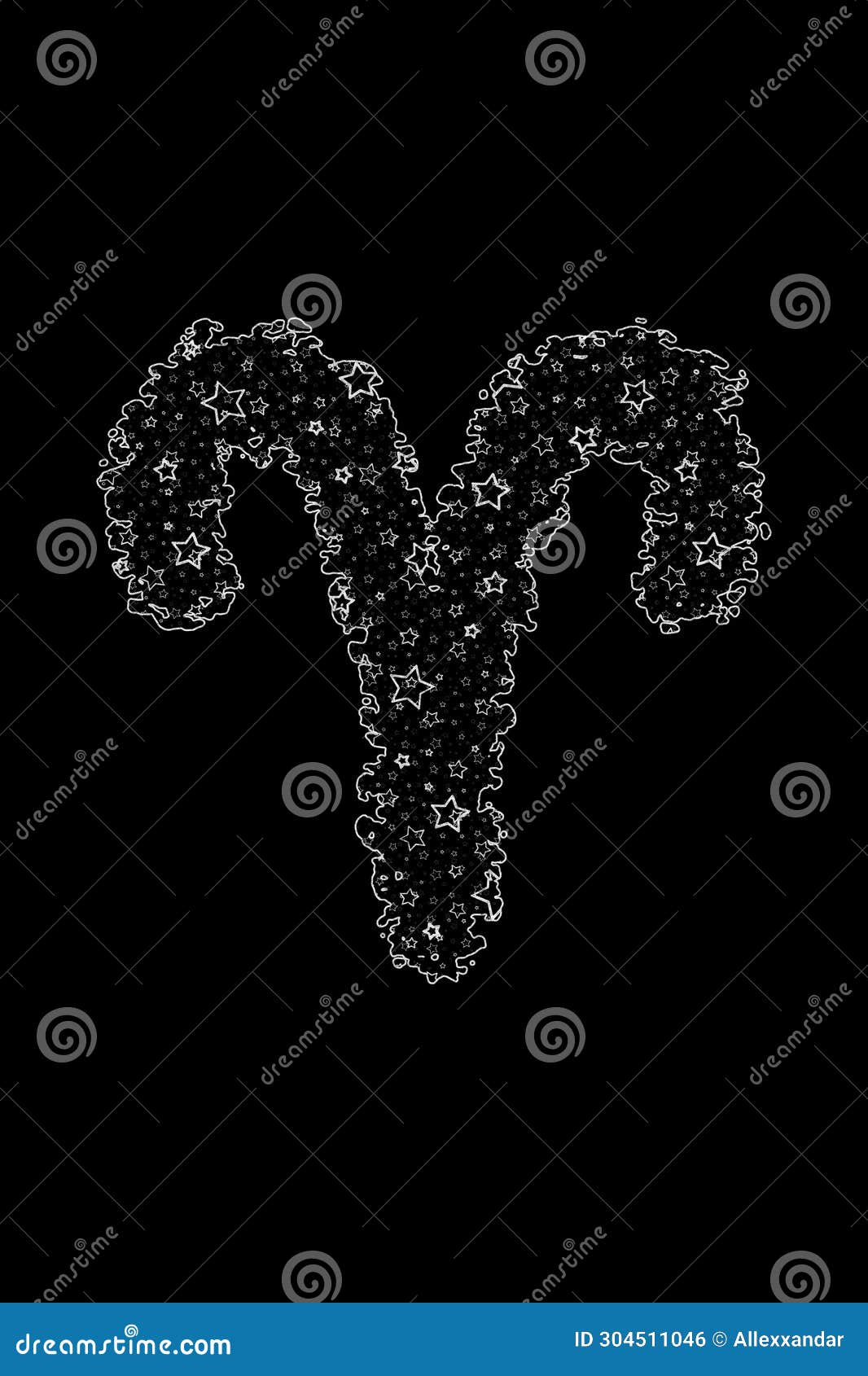 Aries Zodiac Sign, Ram Horoscope Symbol Stock Illustration ...