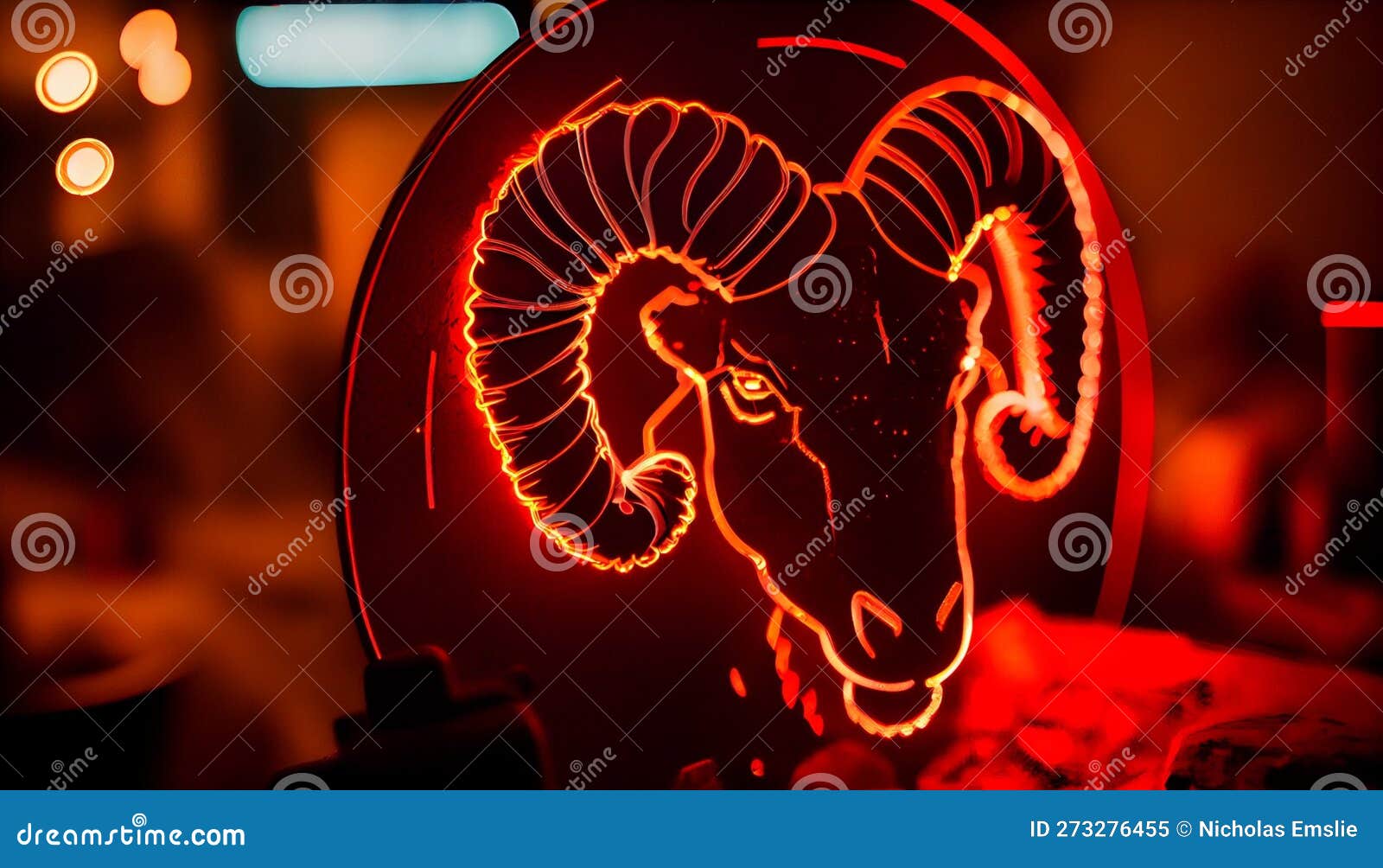 Aries Zodiac Sign Symbol Ai Generated Stock Illustration - Illustration ...