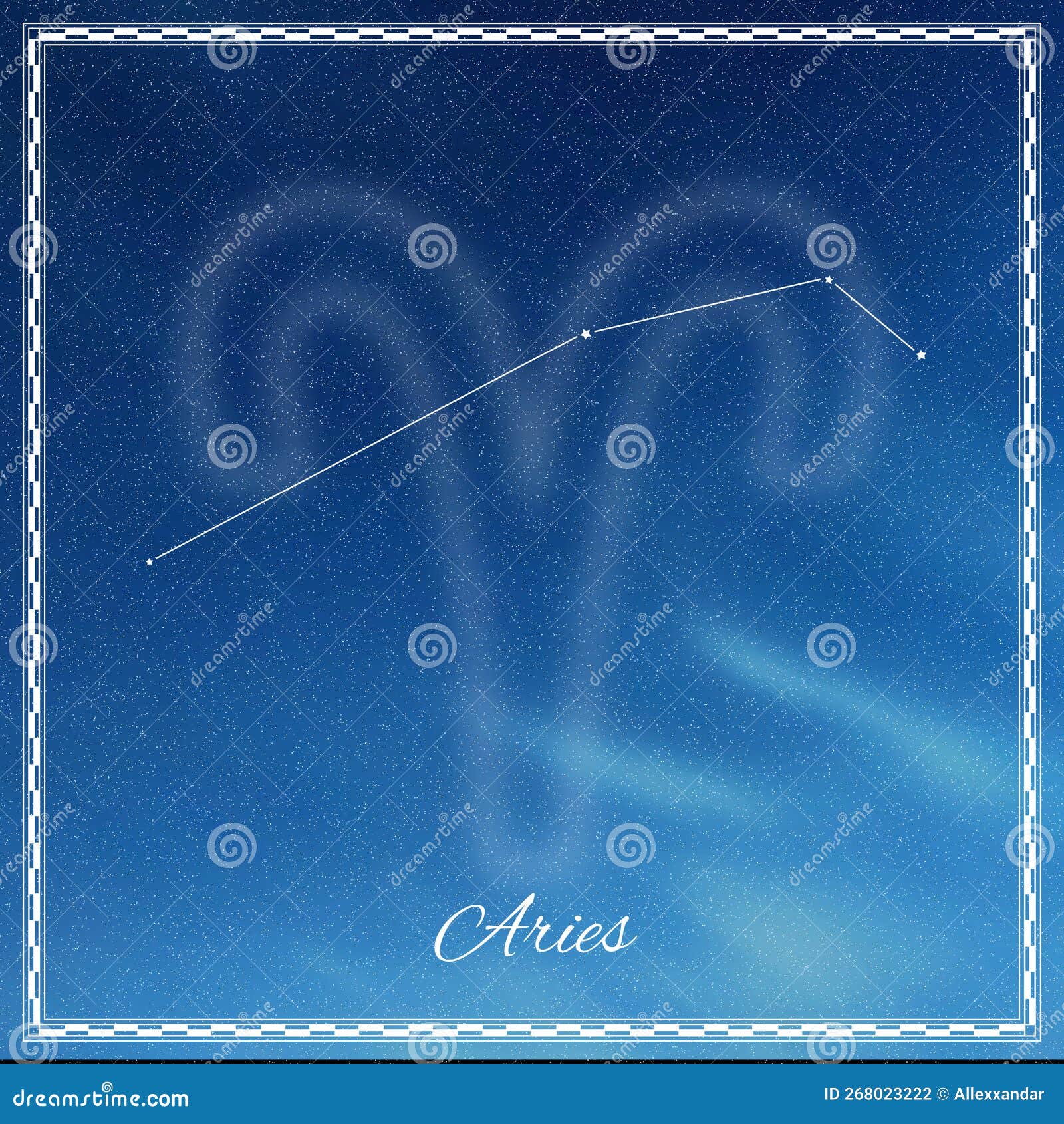 Aries Zodiac Sign, Aries Symbol Stock Illustration - Illustration of ...