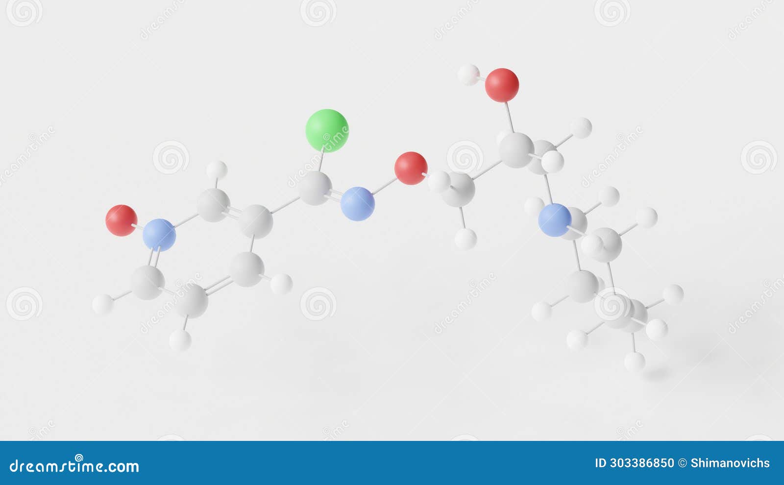 Arimoclomol Molecule 3d, Molecular Structure, Ball and Stick Model ...