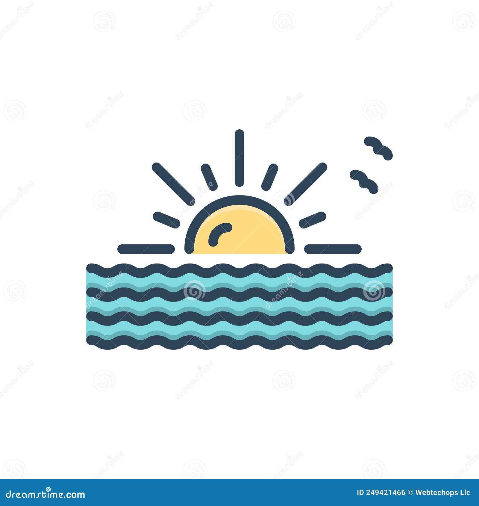 Color Illustration Icon for Arise, Appear and Begin Stock Illustration ...