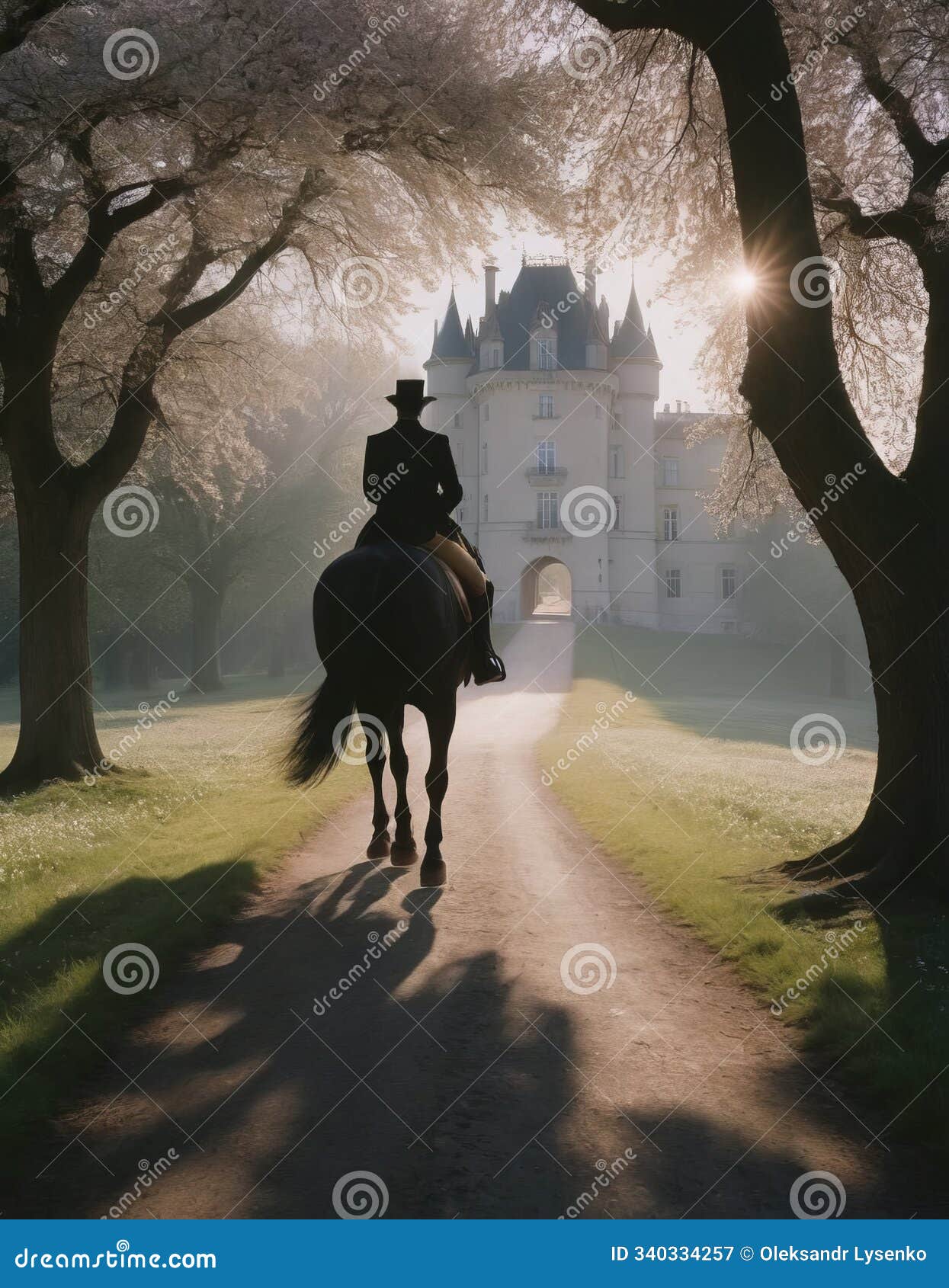 Aristocrat Rider On A Walk Stock Illustration | CartoonDealer.com ...