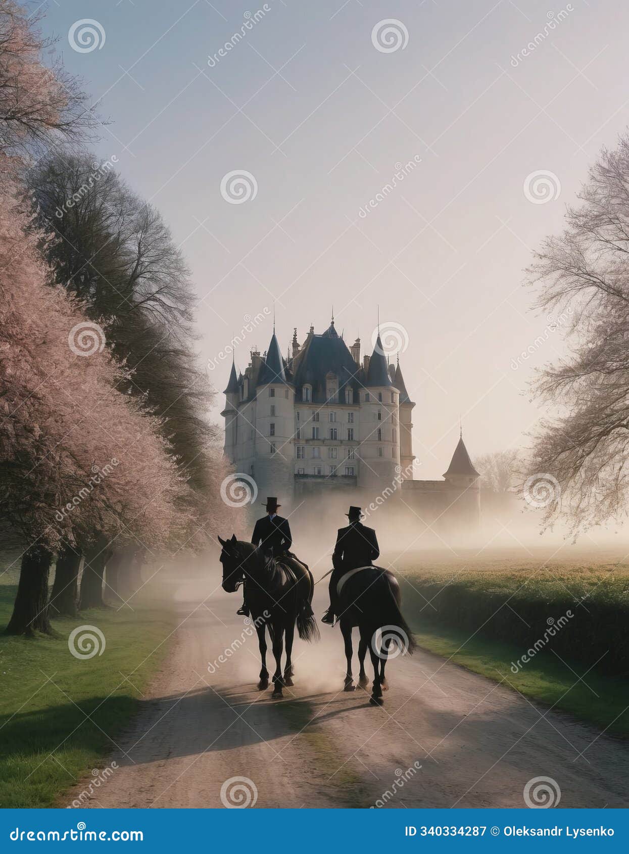 Aristocrat Rider On A Walk Stock Illustration | CartoonDealer.com ...