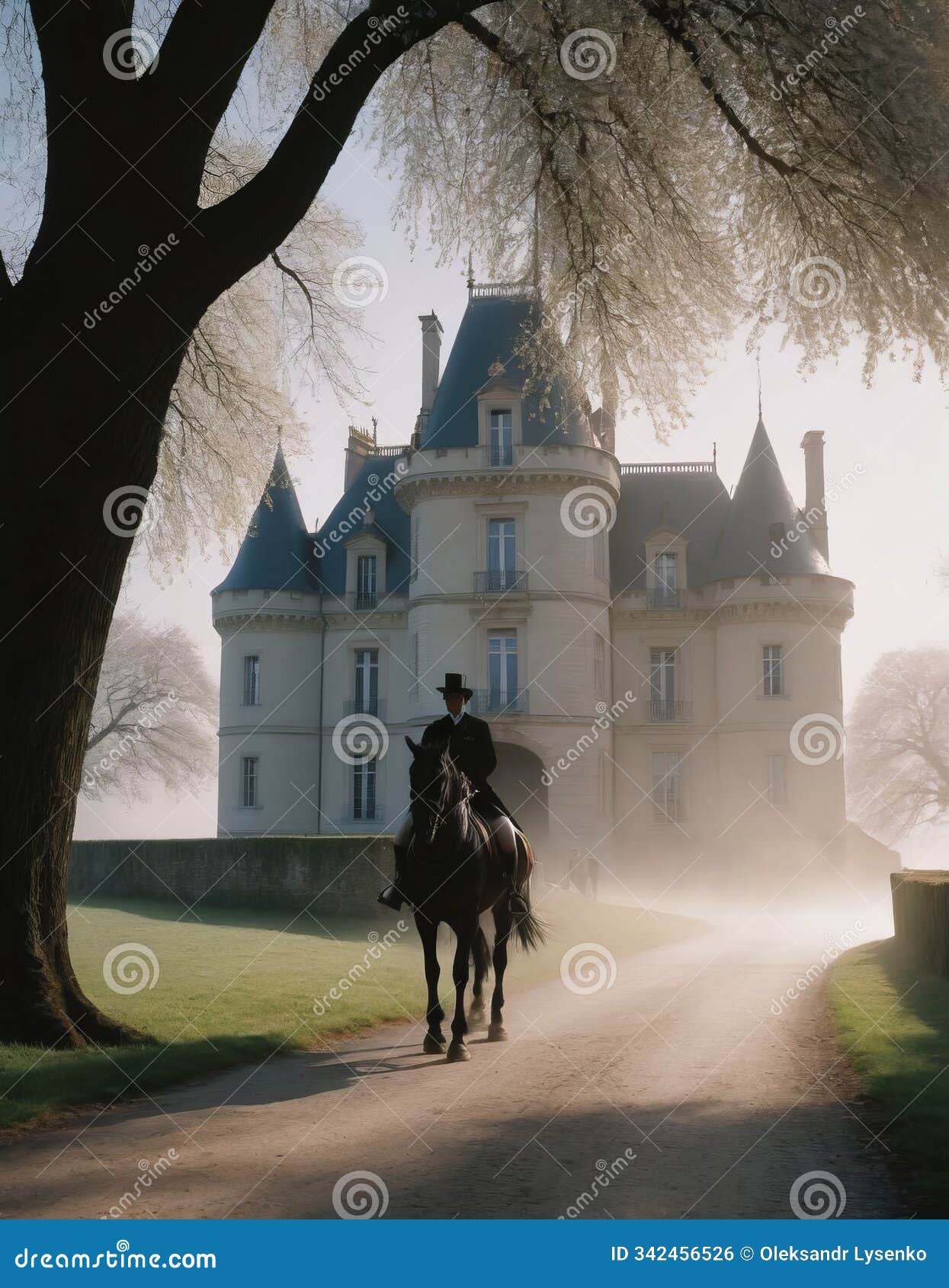 Aristocrat Rider On A Walk Stock Illustration | CartoonDealer.com ...