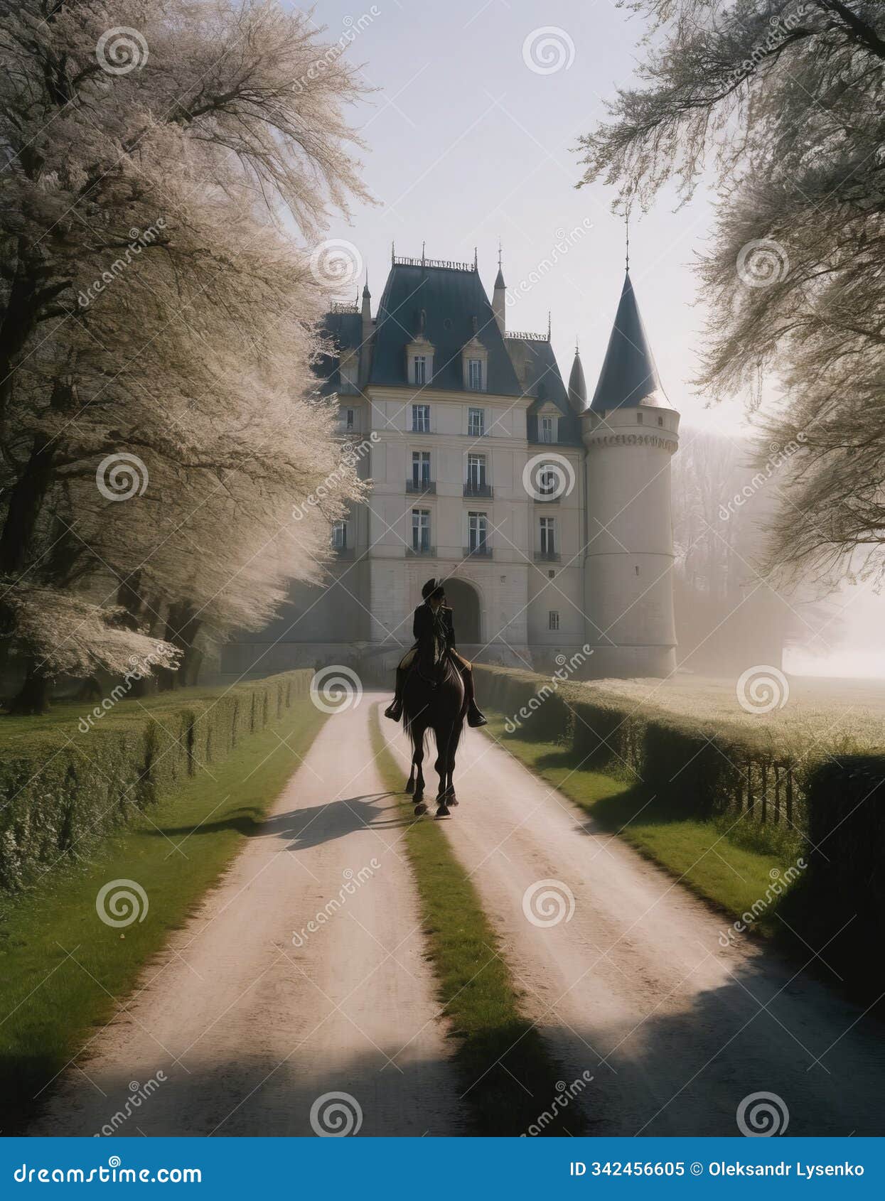 Aristocrat Rider On A Walk Stock Illustration | CartoonDealer.com ...