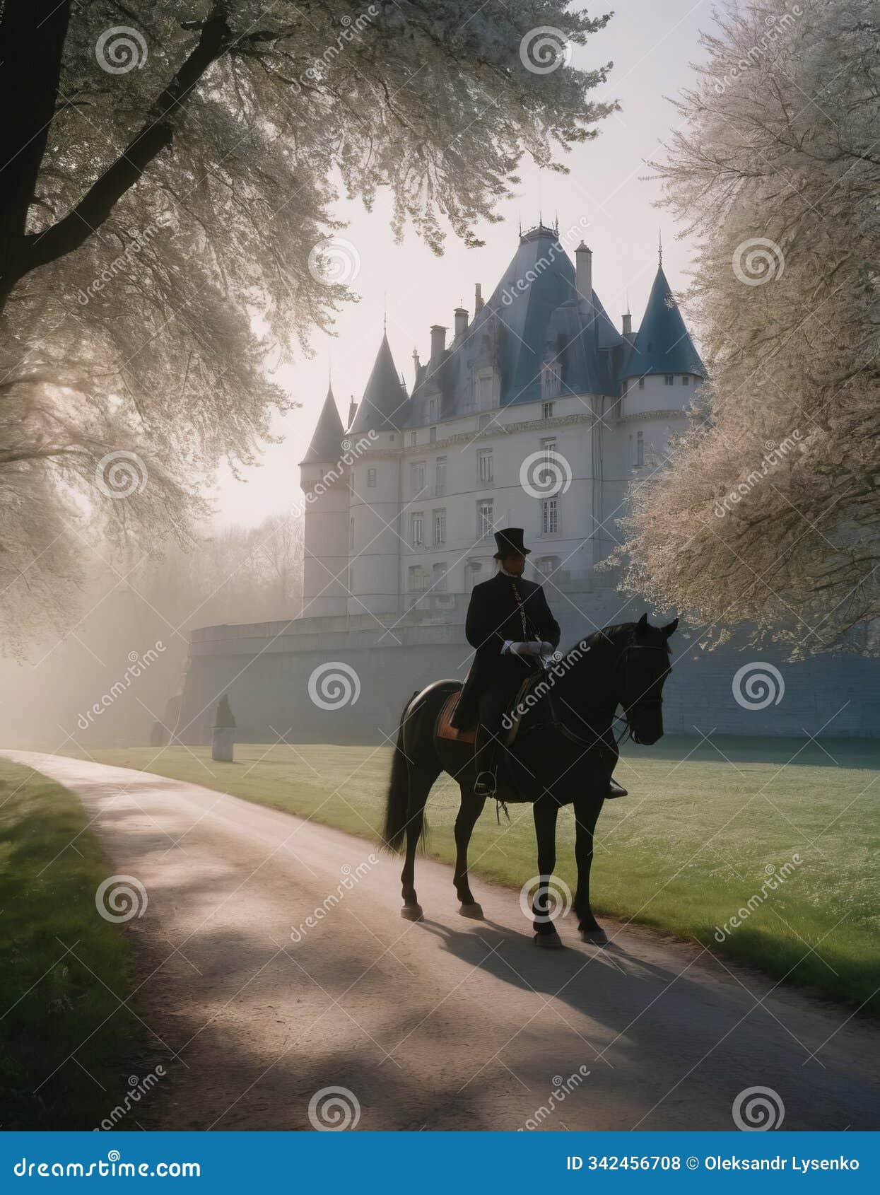 Aristocrat rider on a walk stock illustration. Illustration of jockey ...