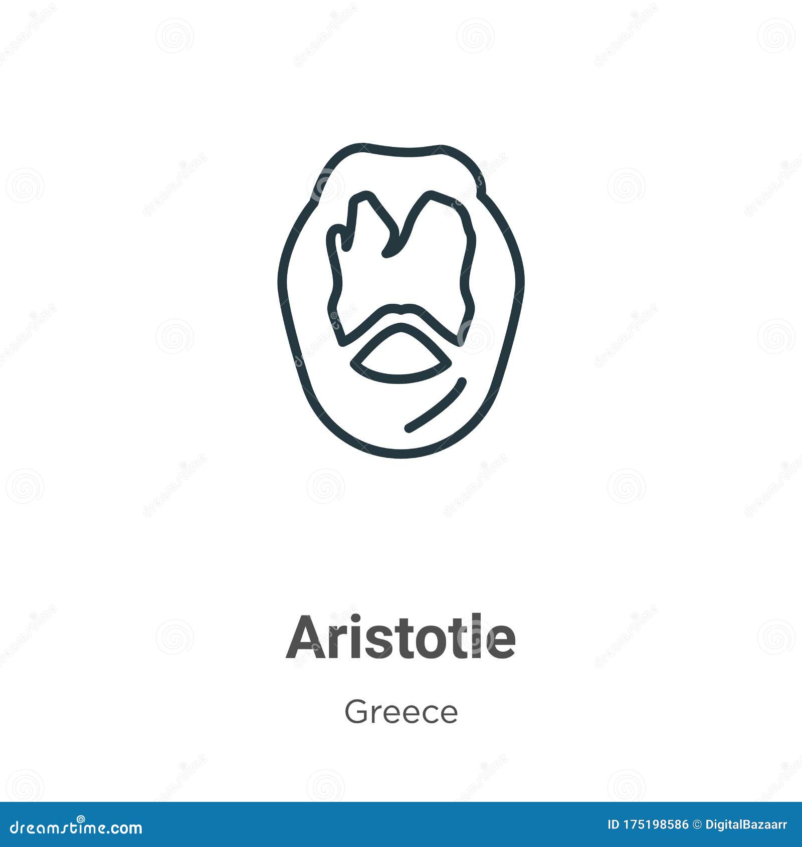 Aristotle Outline Vector Icon. Thin Line Black Aristotle Icon, Flat ...