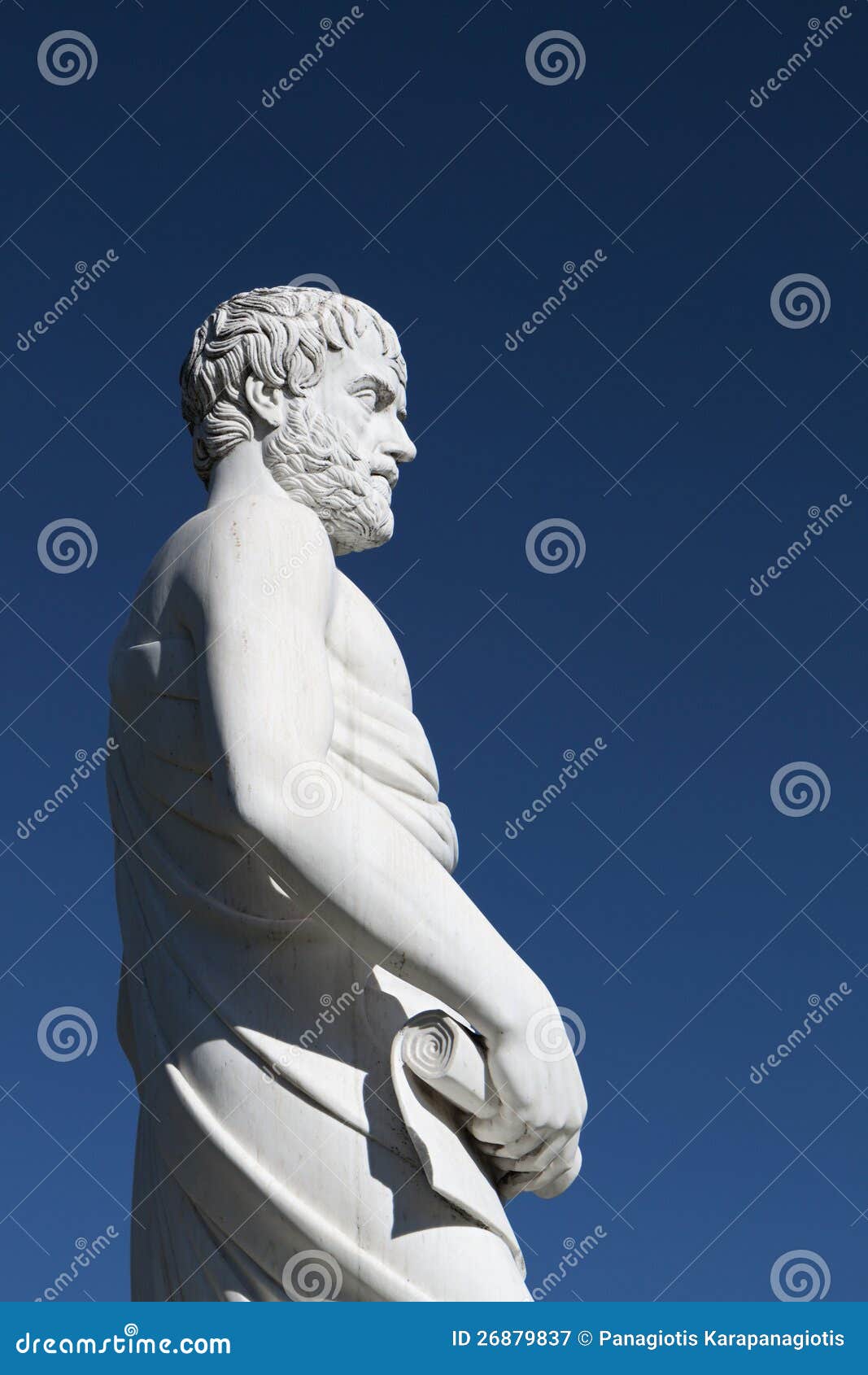 Aristotle Statue at Stageira, Greece Stock Image - Image of male, greek ...