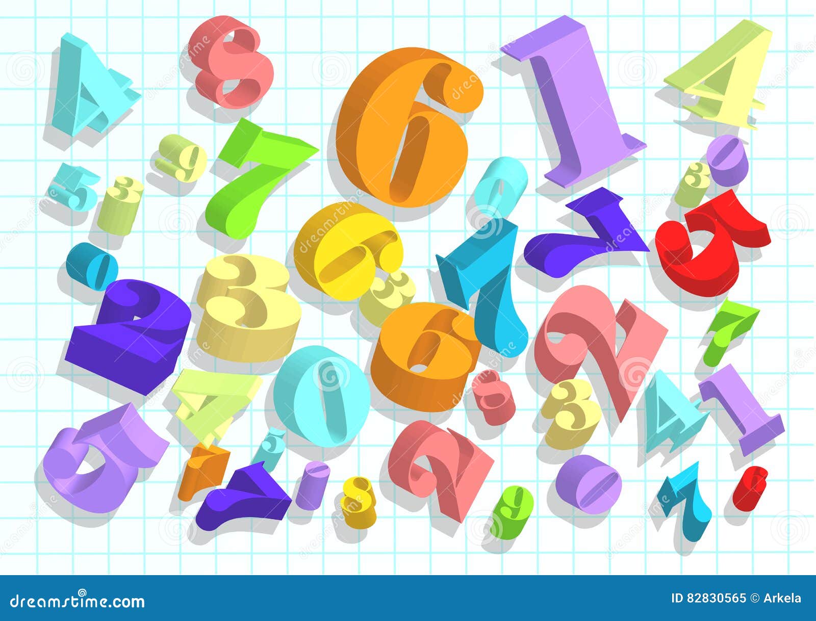 Arithmetic Abstract Background Stock Illustration - Illustration of ...