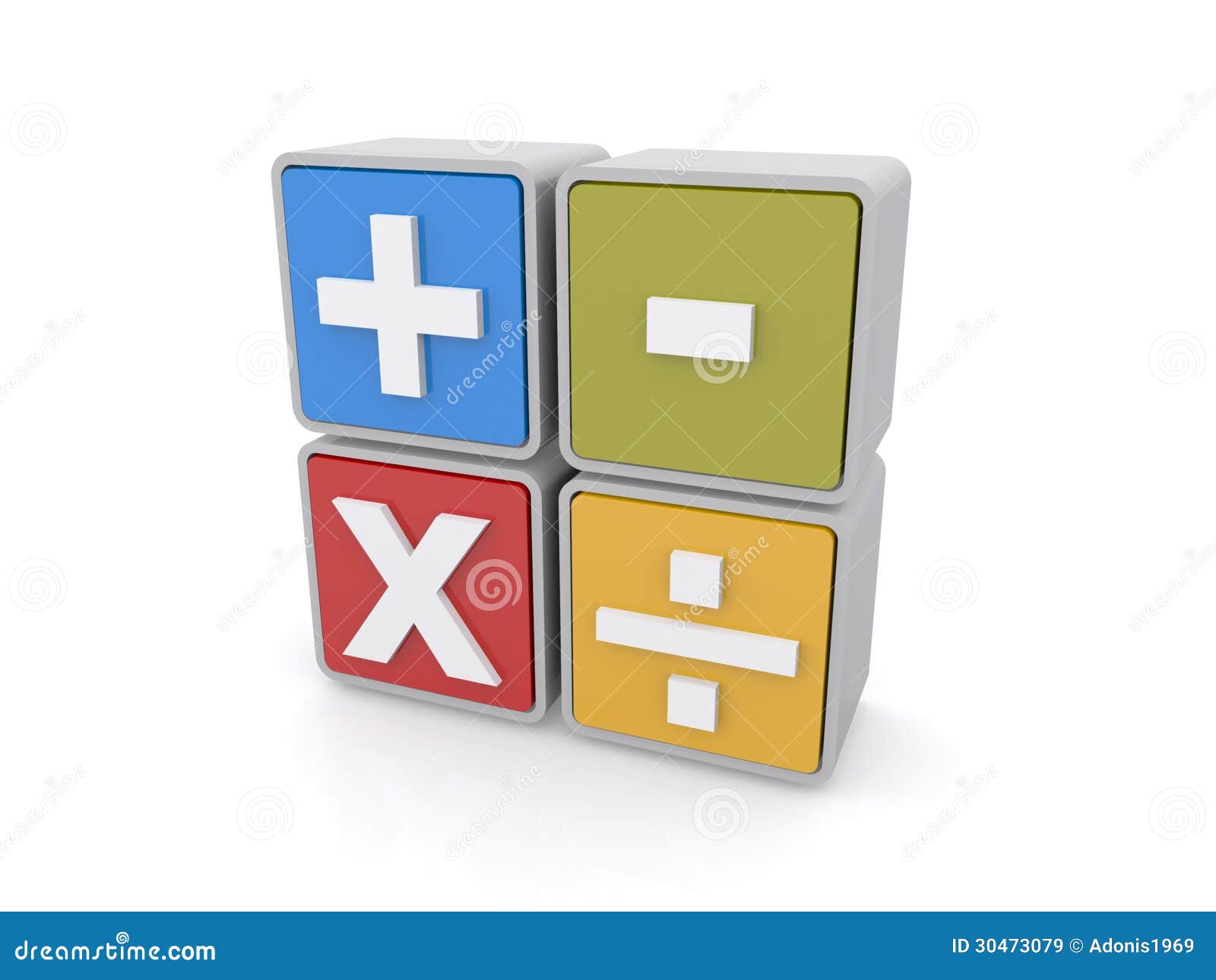 Arithmetic Signs Made Of Cartridges Isolated Royalty Free Stock Image