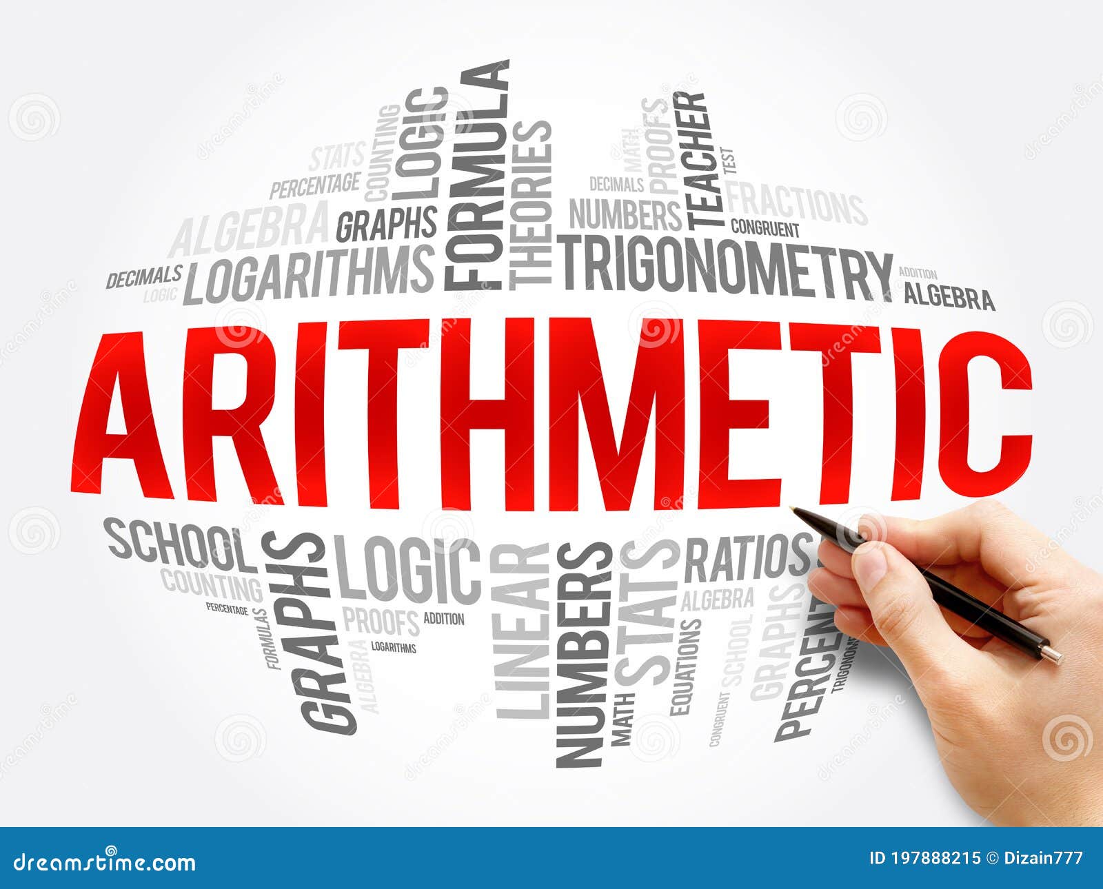 Arithmetic Word Cloud Collage Stock Image - Image of calculation, math ...