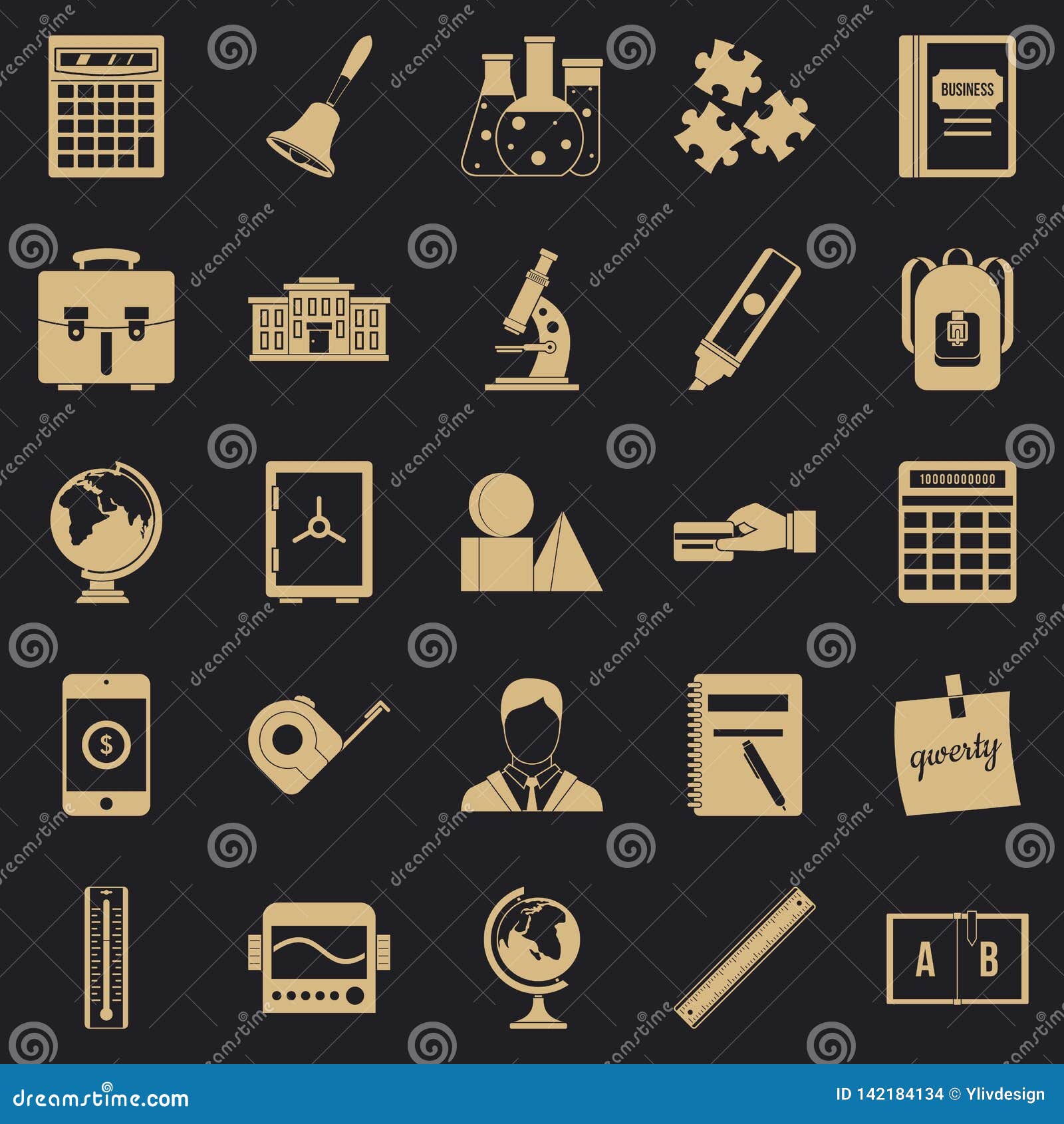 Arithmometer Icons Set, Simple Style Stock Vector - Illustration of ...