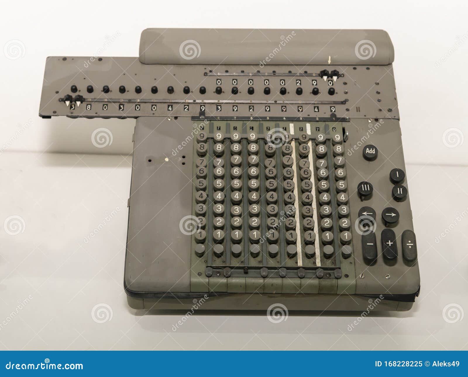 Old Mechanical Arithmometer, Kind Of Ancient Calculator. Made By Seidel ...