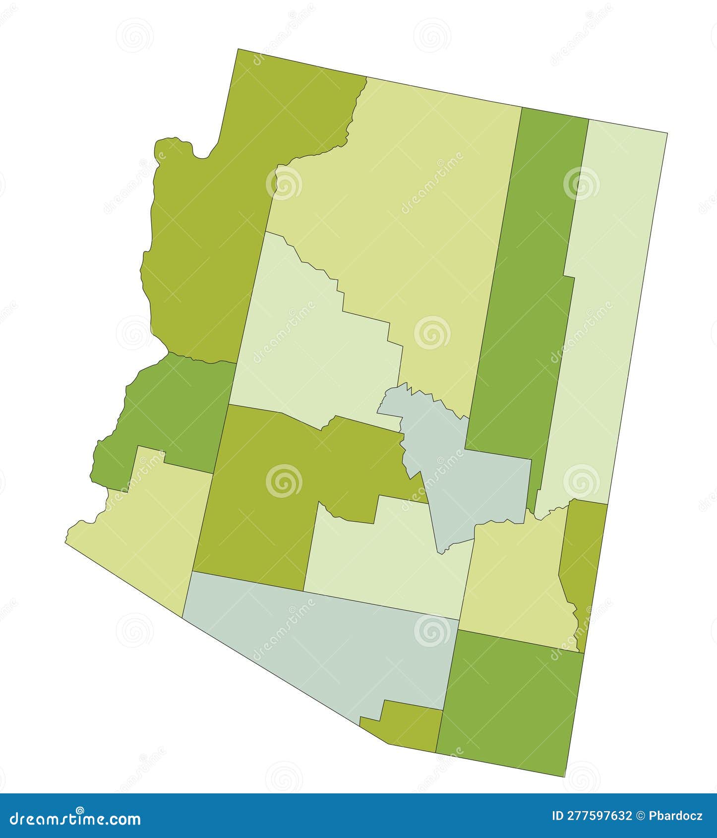 Detailed Editable Political Map with Separated Layers. Arizona Stock ...