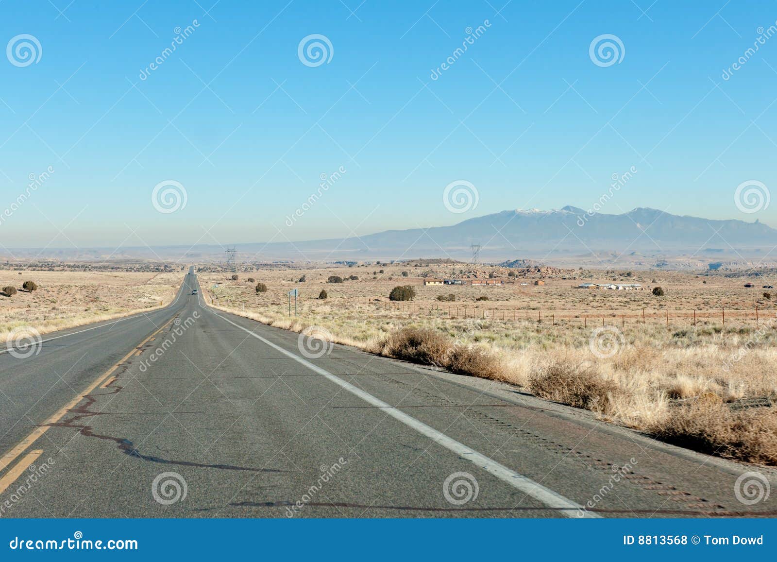 Arizona desert highway stock photo. Image of barren, brush - 8813568