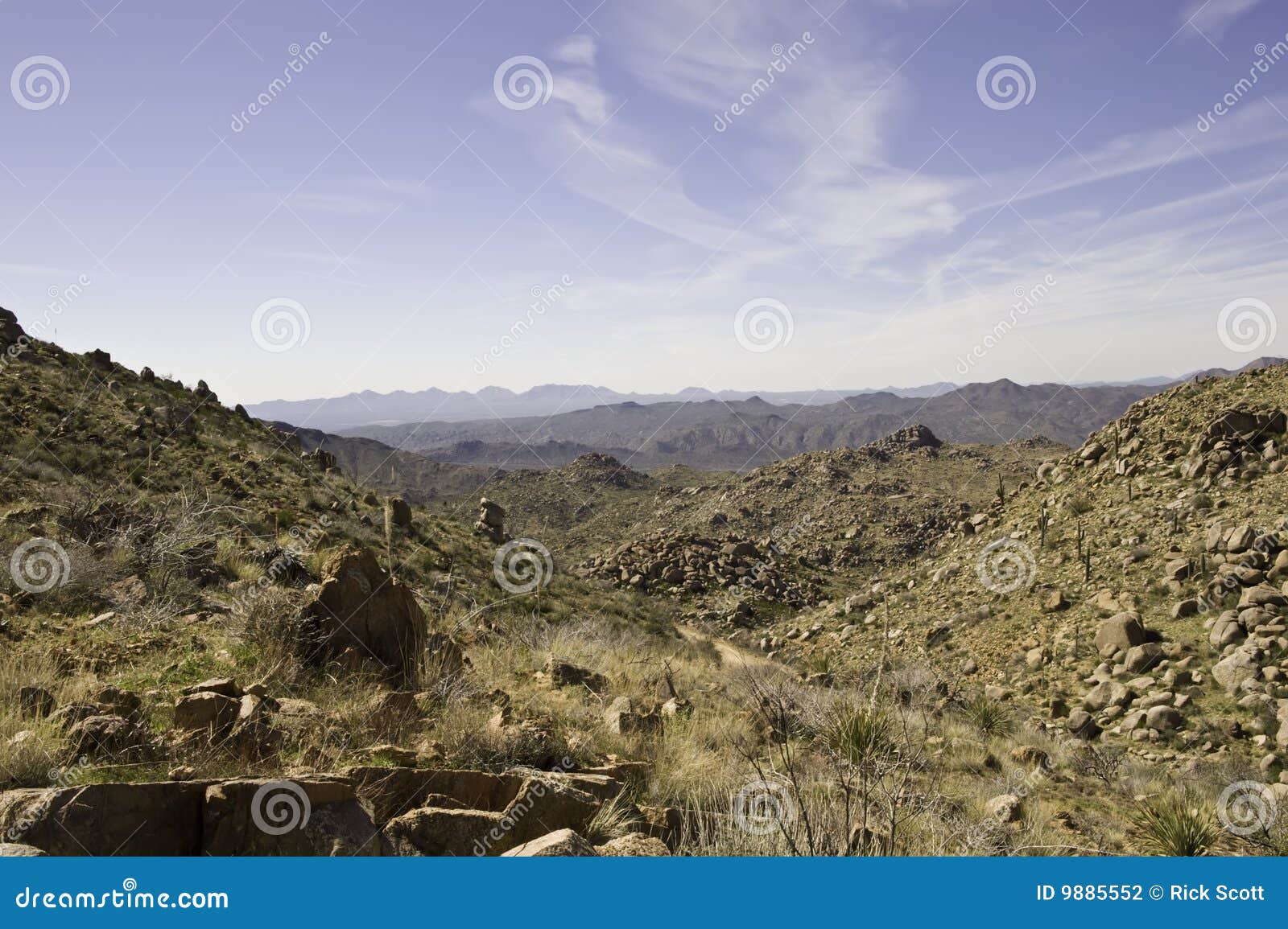 Arizona Desert Mountain View Stock Photo - Image of desert, rugged: 9885552