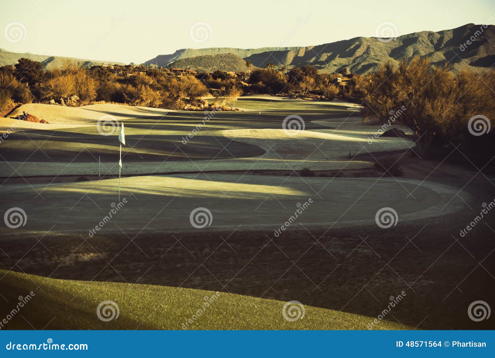 Arizona Desert Upscale Golf Course Stock Photo - Image of green ...