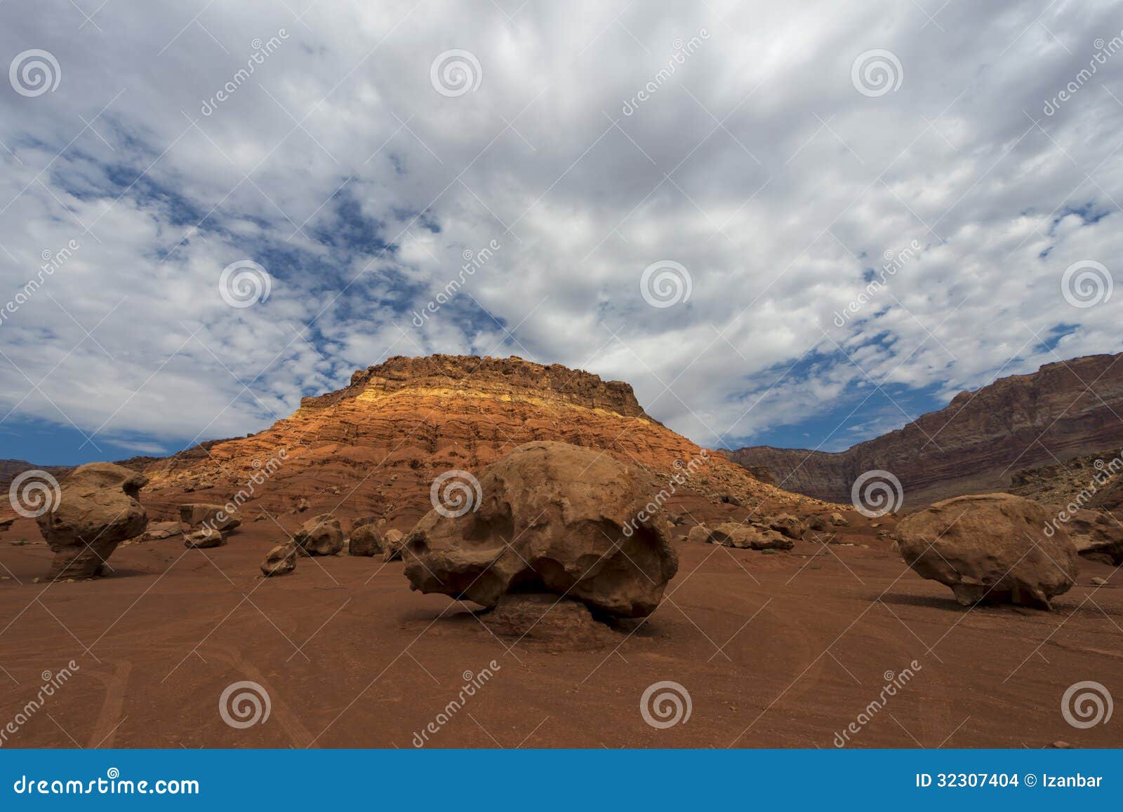 Arizona Desert View with Red Rocks Stock Photo - Image of beautiful ...