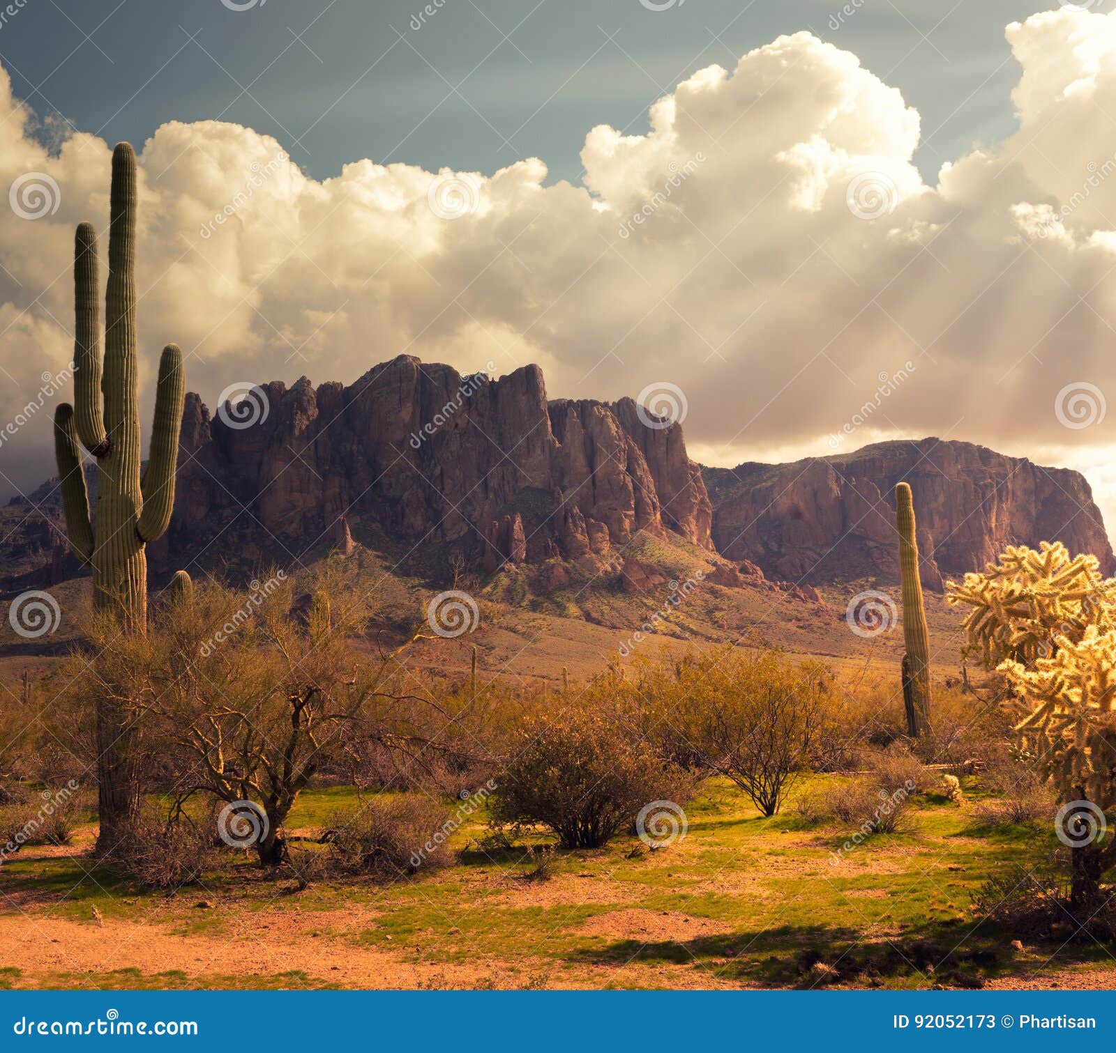 Arizona Desert Wild West Landscape Stock Image - Image of cowboy, rock ...