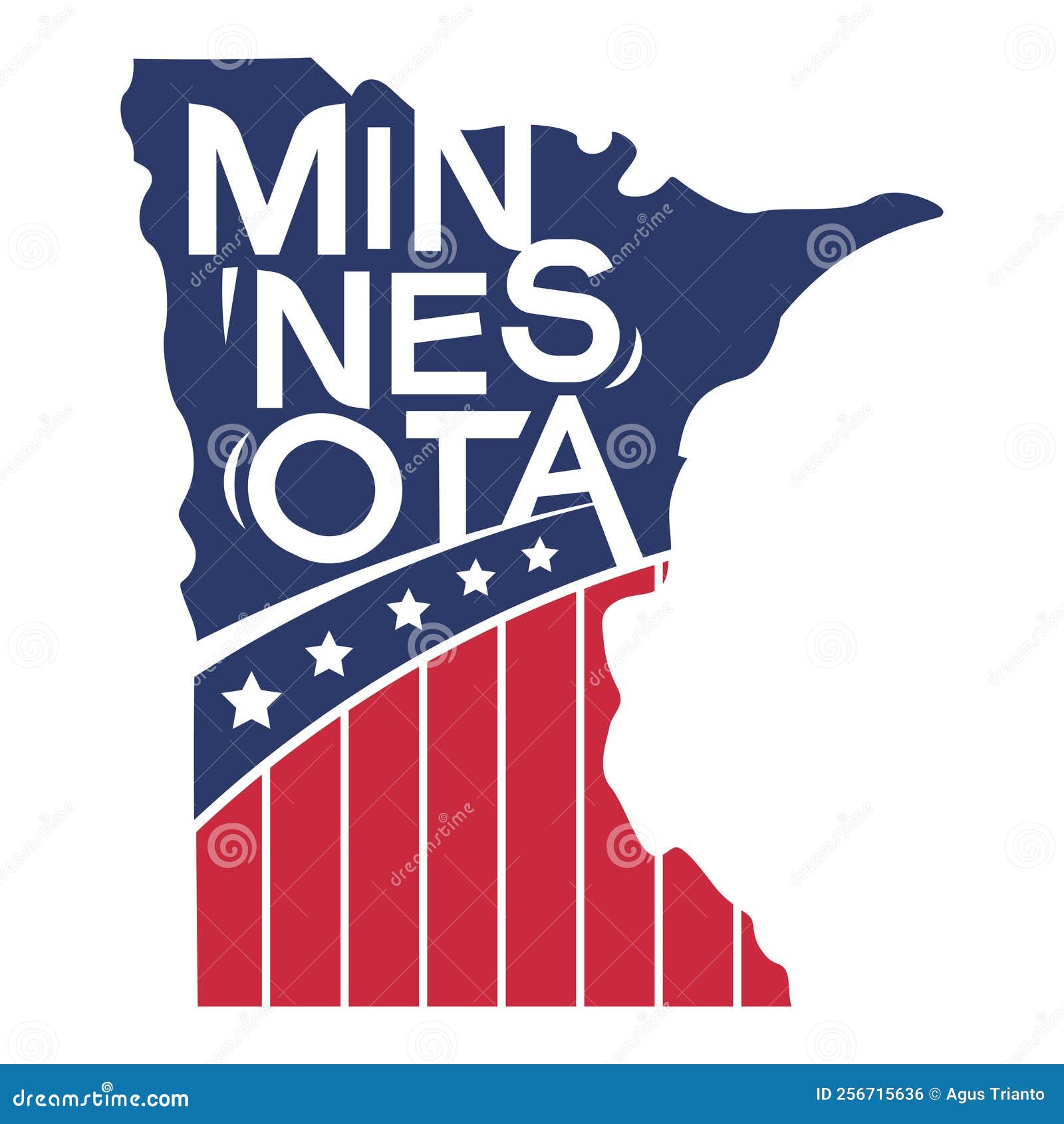 United States of America Map USA Minnesota State with Cutting Paper and ...