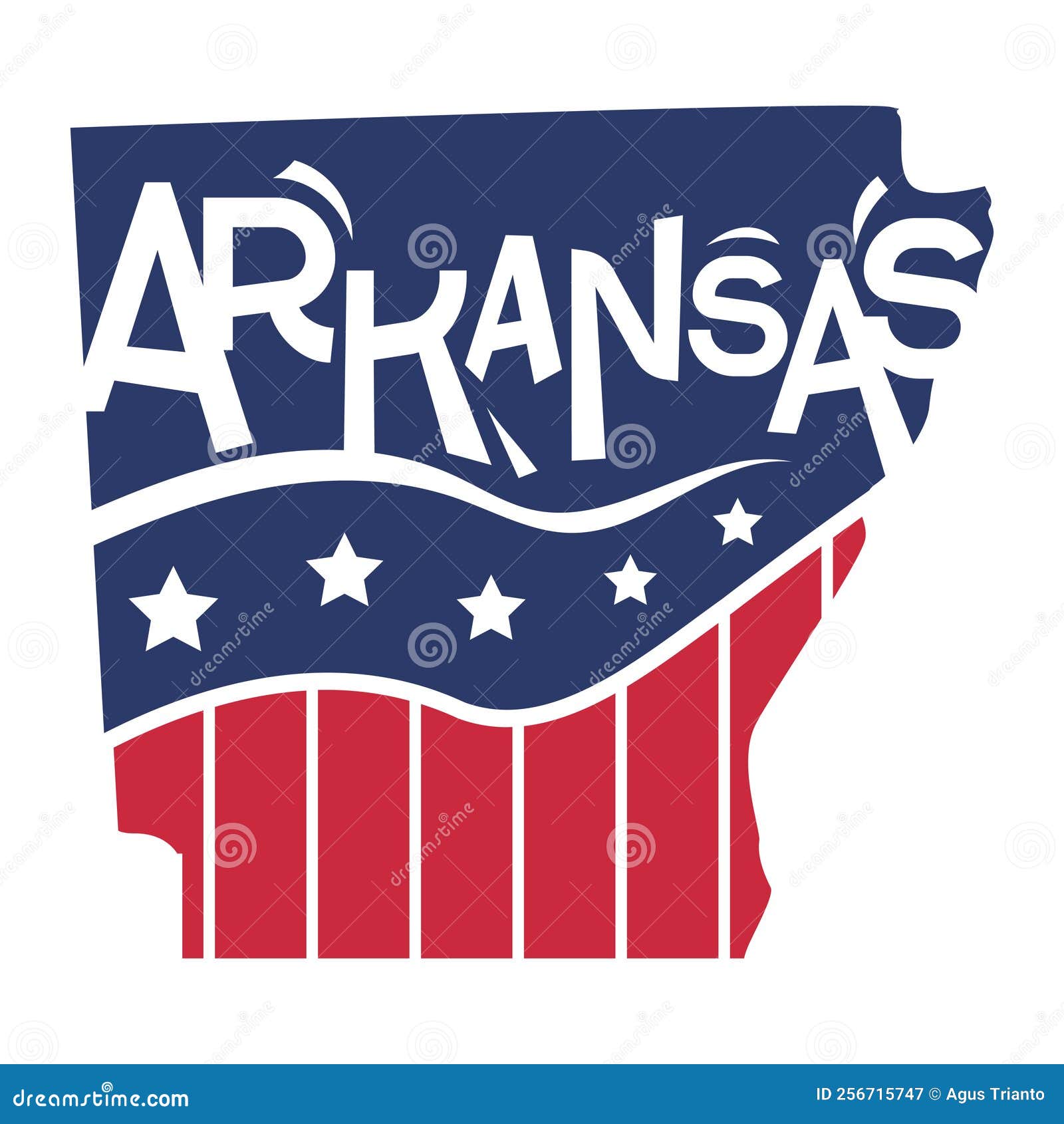 United States of America Map USA Arkansas State with Cutting Paper and ...
