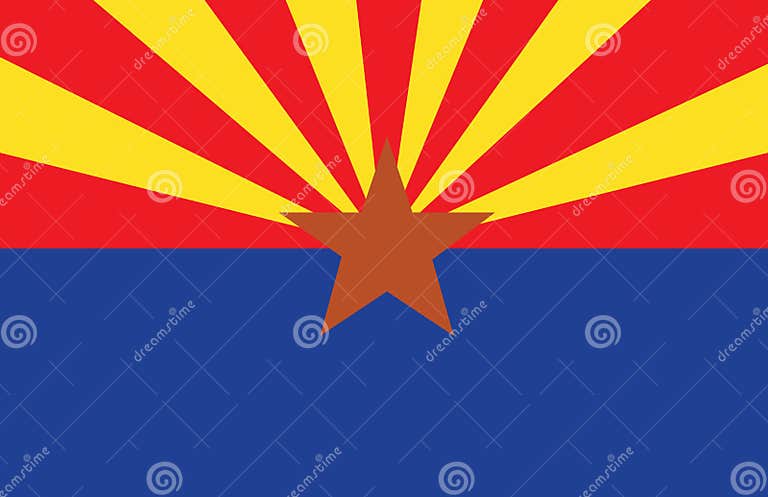 ARIZONA FLAG stock vector. Illustration of state, american - 9712675