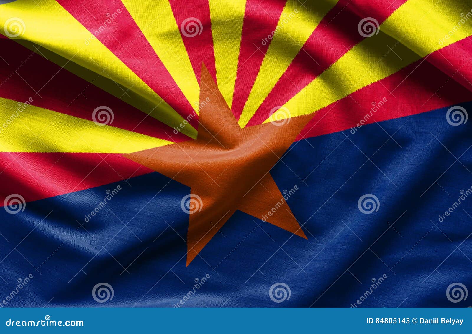 Arizona Flag Pattern on Fabric Texture Stock Image - Image of abstract ...