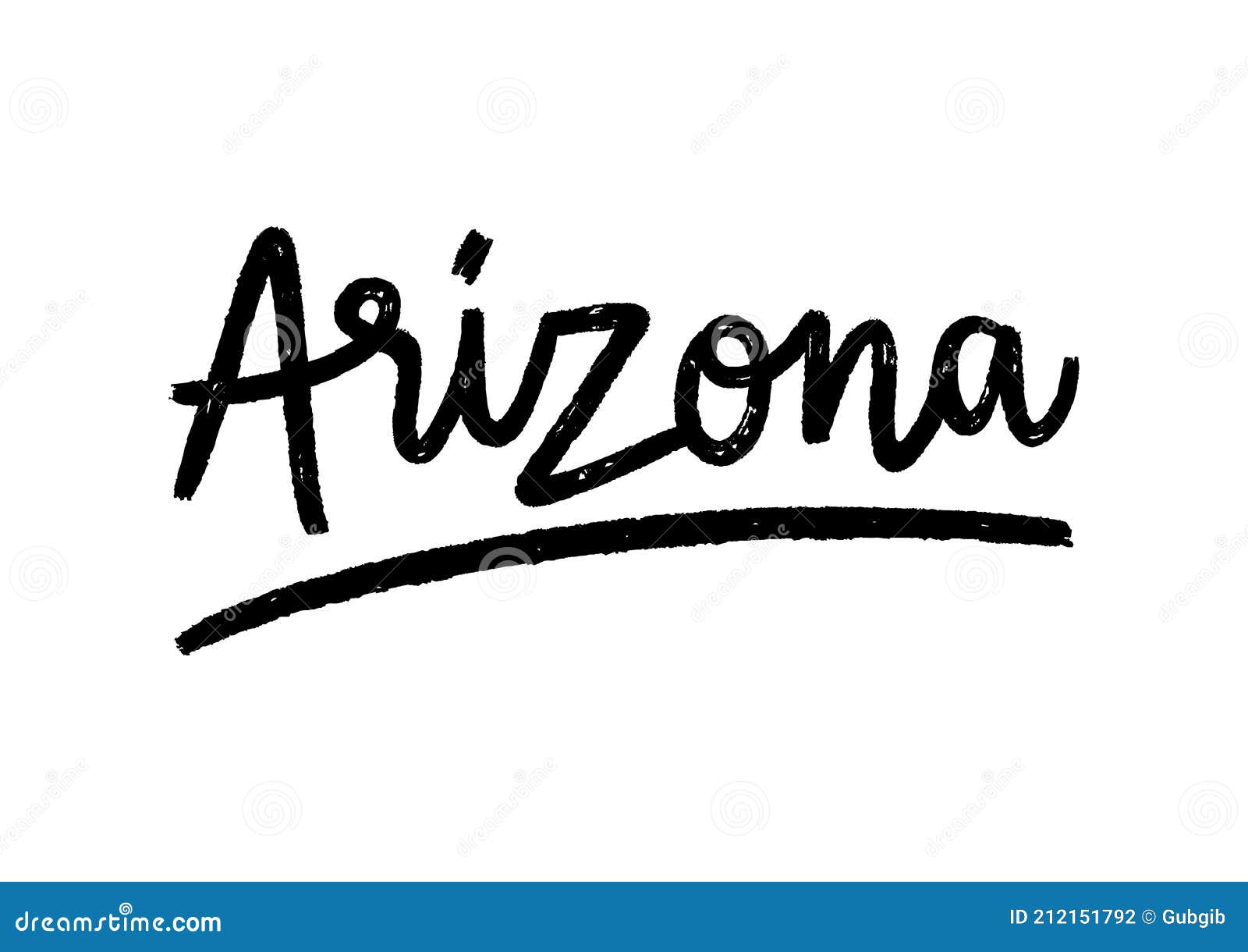 Arizona Hand Lettering on White Background Stock Vector - Illustration ...