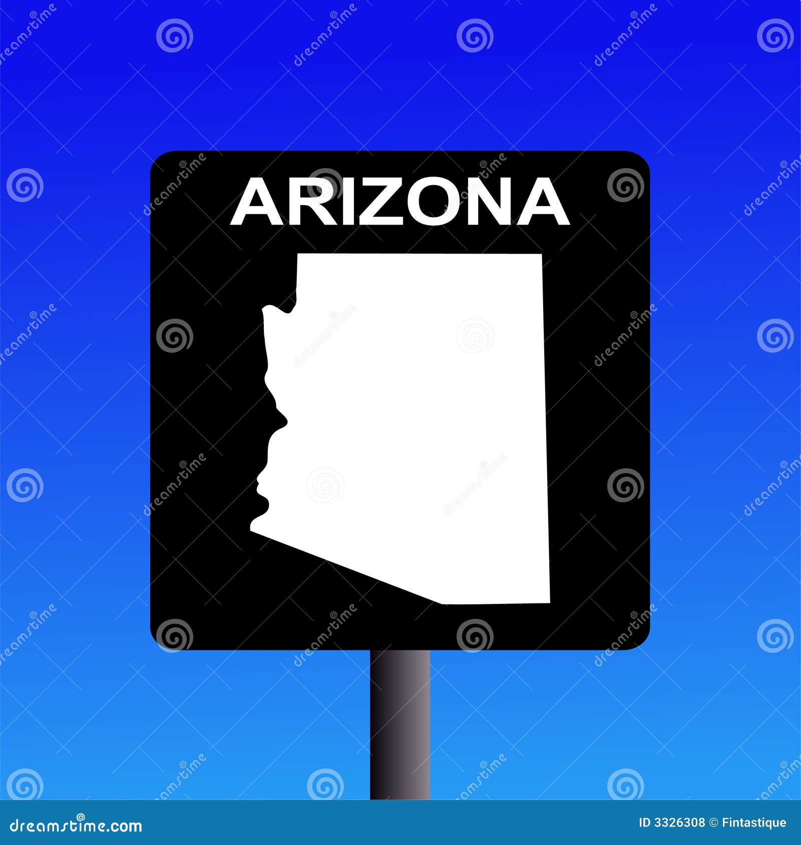 Arizona highway sign stock vector. Illustration of state - 3326308