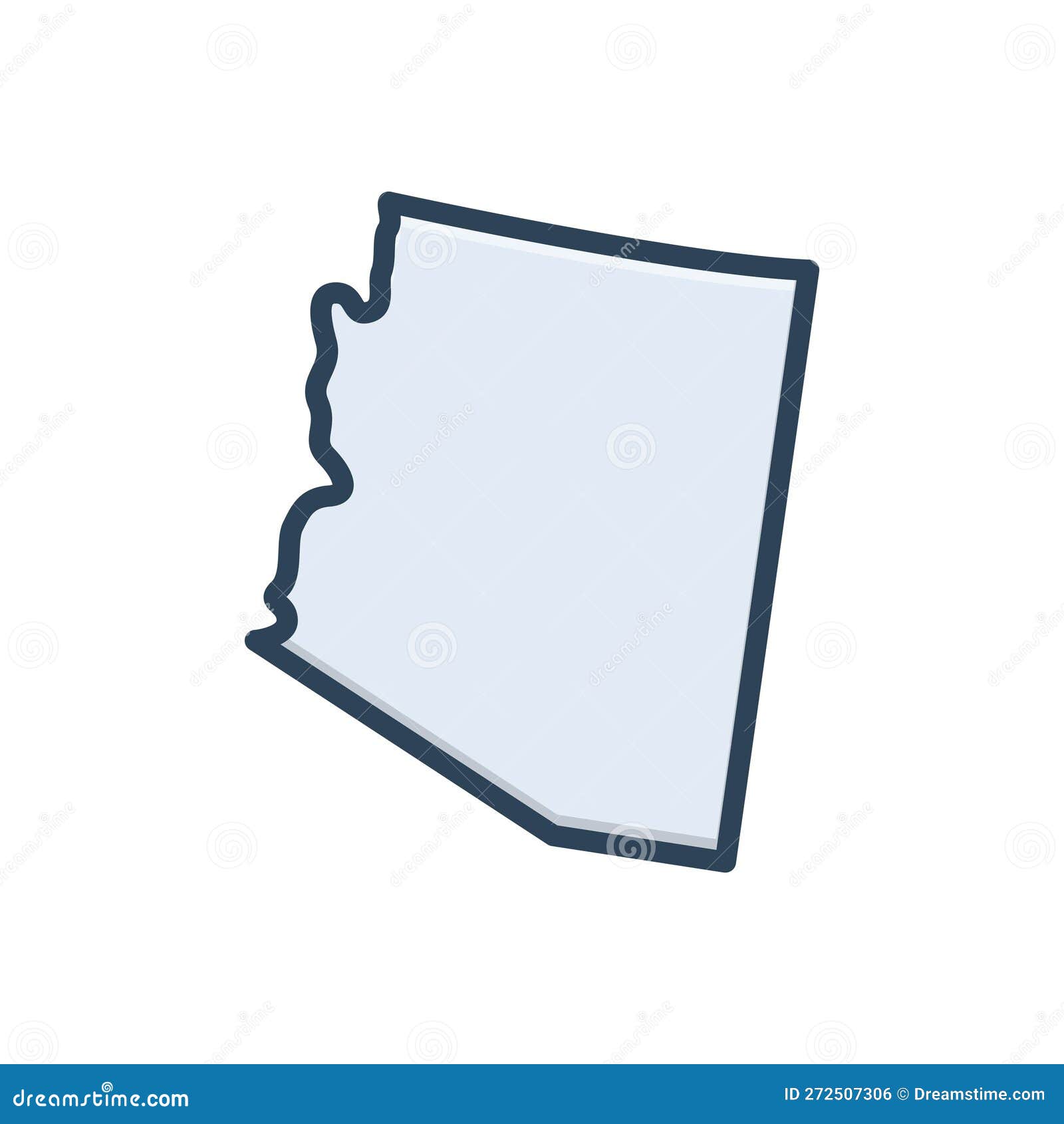 Color Illustration Icon for Arizona, Map and Region Stock Vector ...