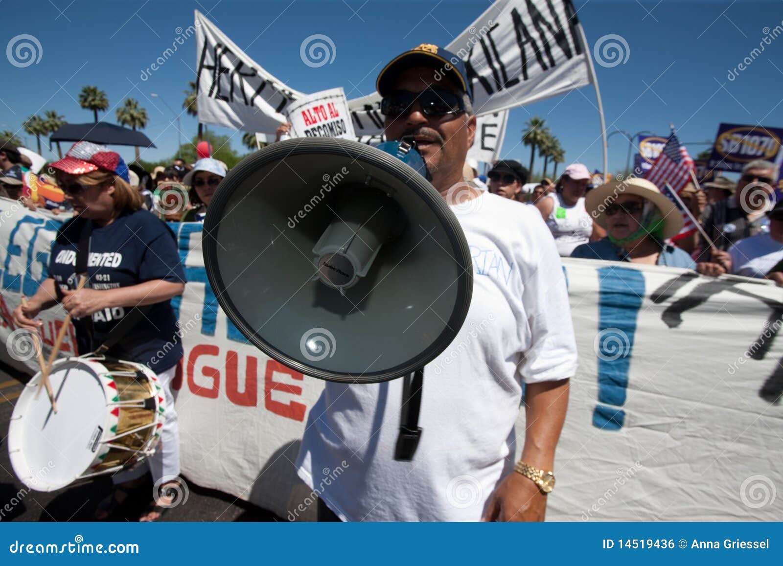 Latino Protest Bullhorn Stock Photos - Free & Royalty-Free Stock Photos ...