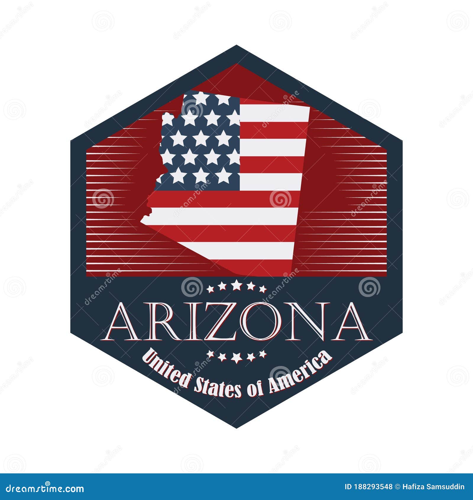 Arizona Label. Vector Illustration Decorative Design Stock Vector ...