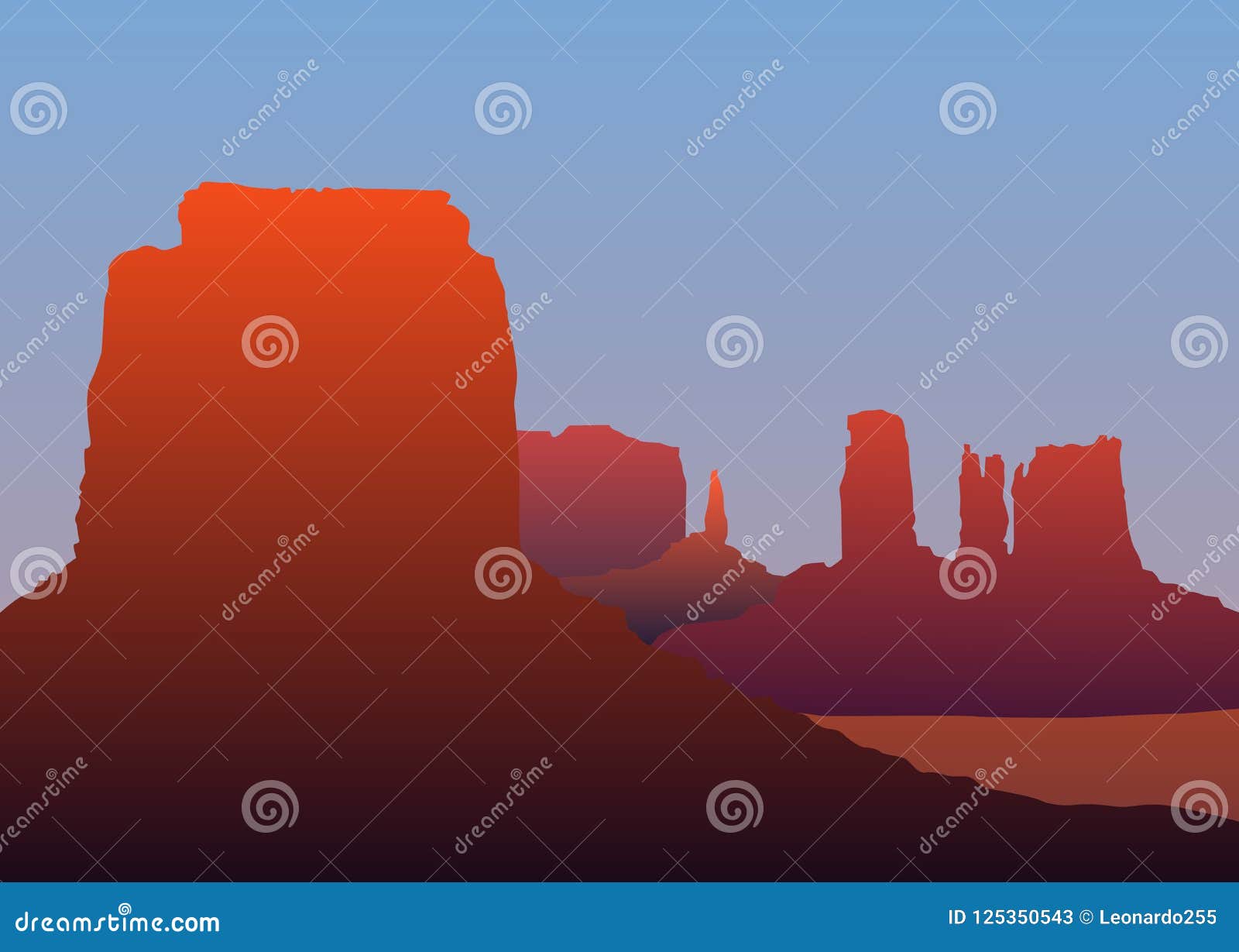 Arizona landscape stock vector. Illustration of desert - 125350543