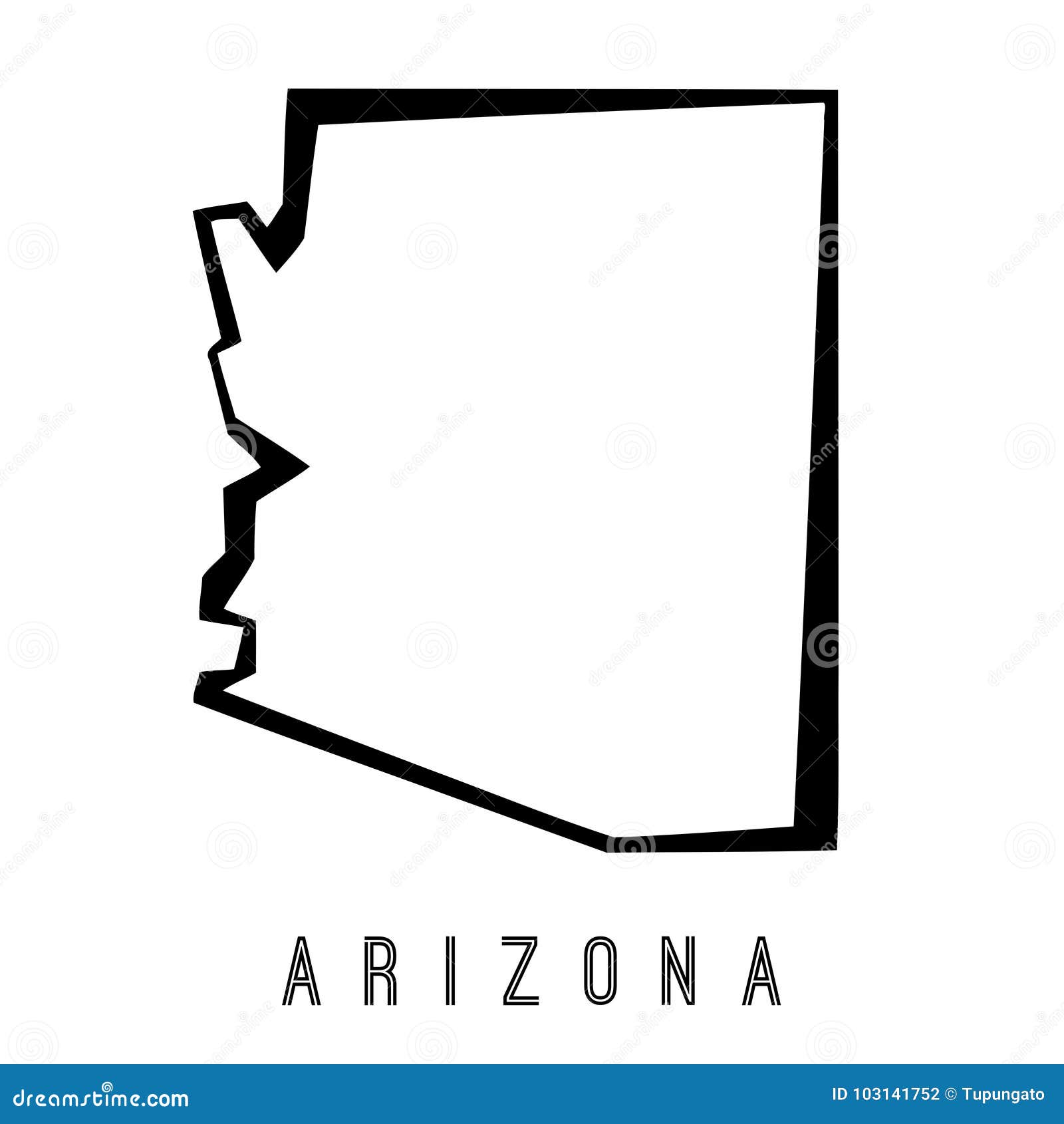 Arizona geometric map stock vector. Illustration of style - 103141752