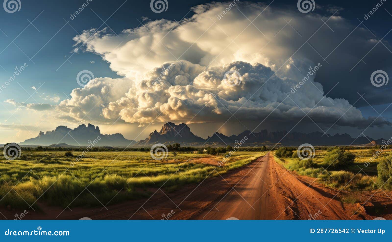 Arizona Monsoon Storm Across the Desert. Generative AI. Stock Photo ...