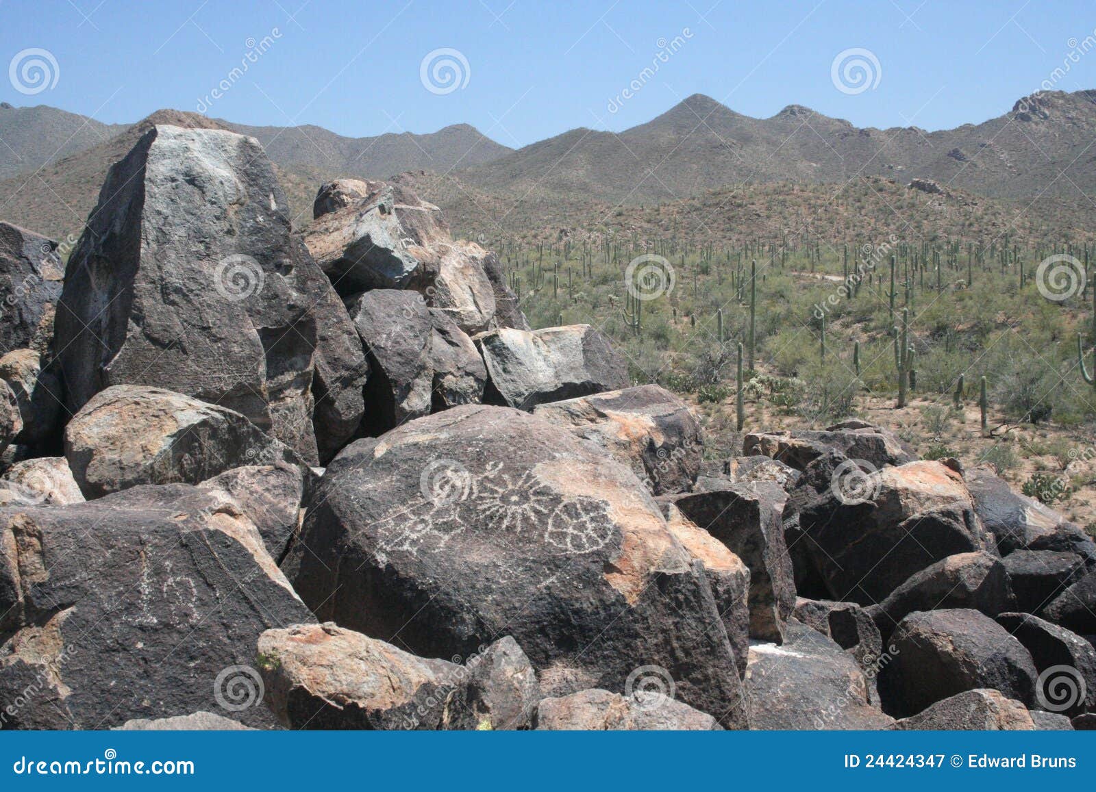 Arizona Picture Rocks stock image. Image of rock, carving - 24424347