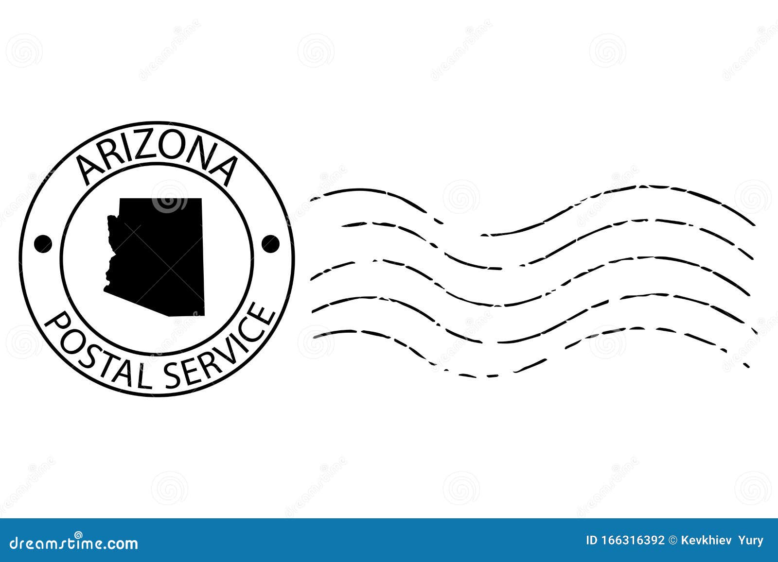 Arizona Postal Stamp Vector Illustration Eps 10 Stock Vector ...