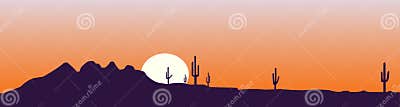 Arizona Skyline at the Sunset Stock Vector - Illustration of color ...