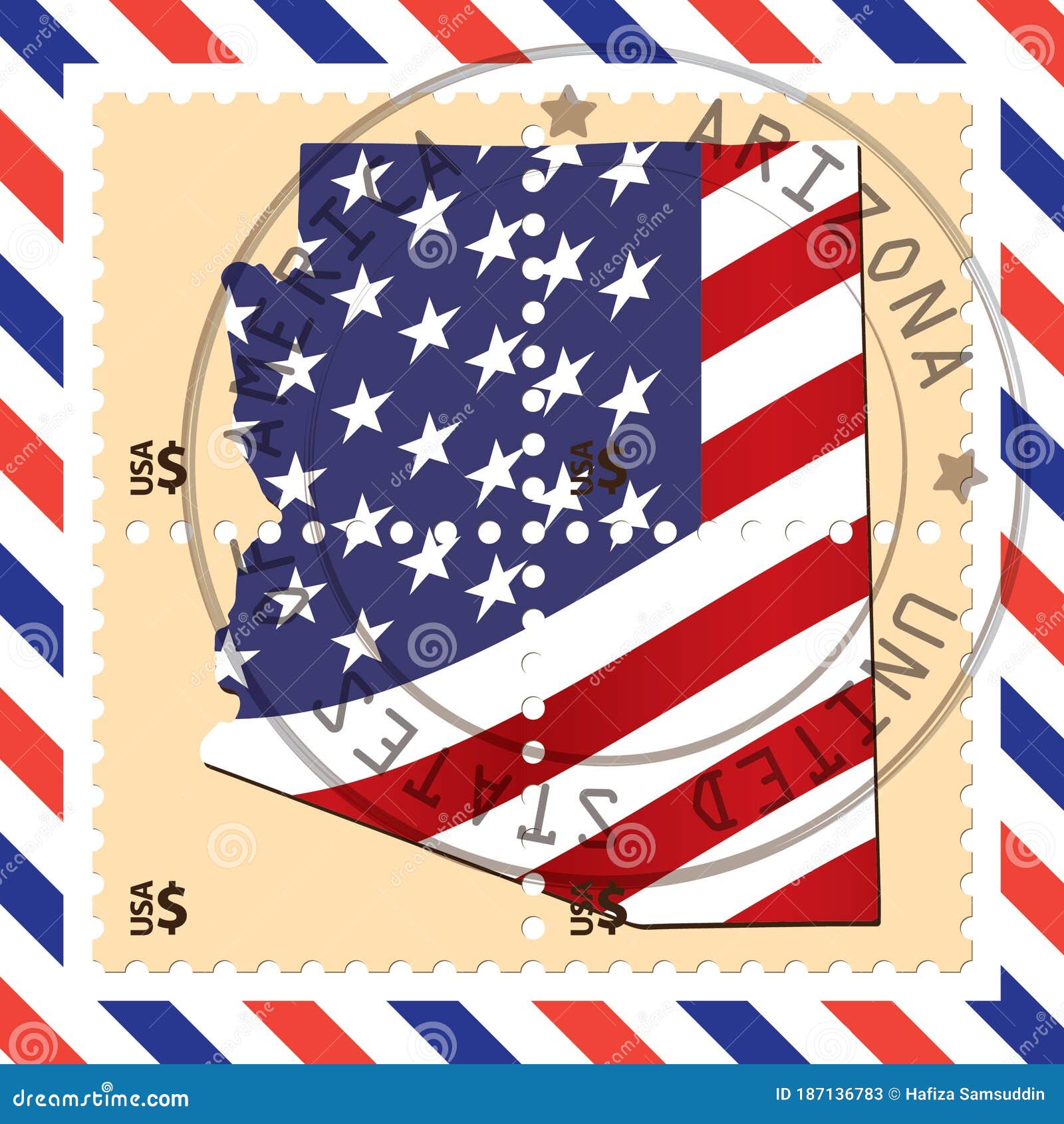 Arizona Stamp. Vector Illustration Decorative Design Stock Vector ...