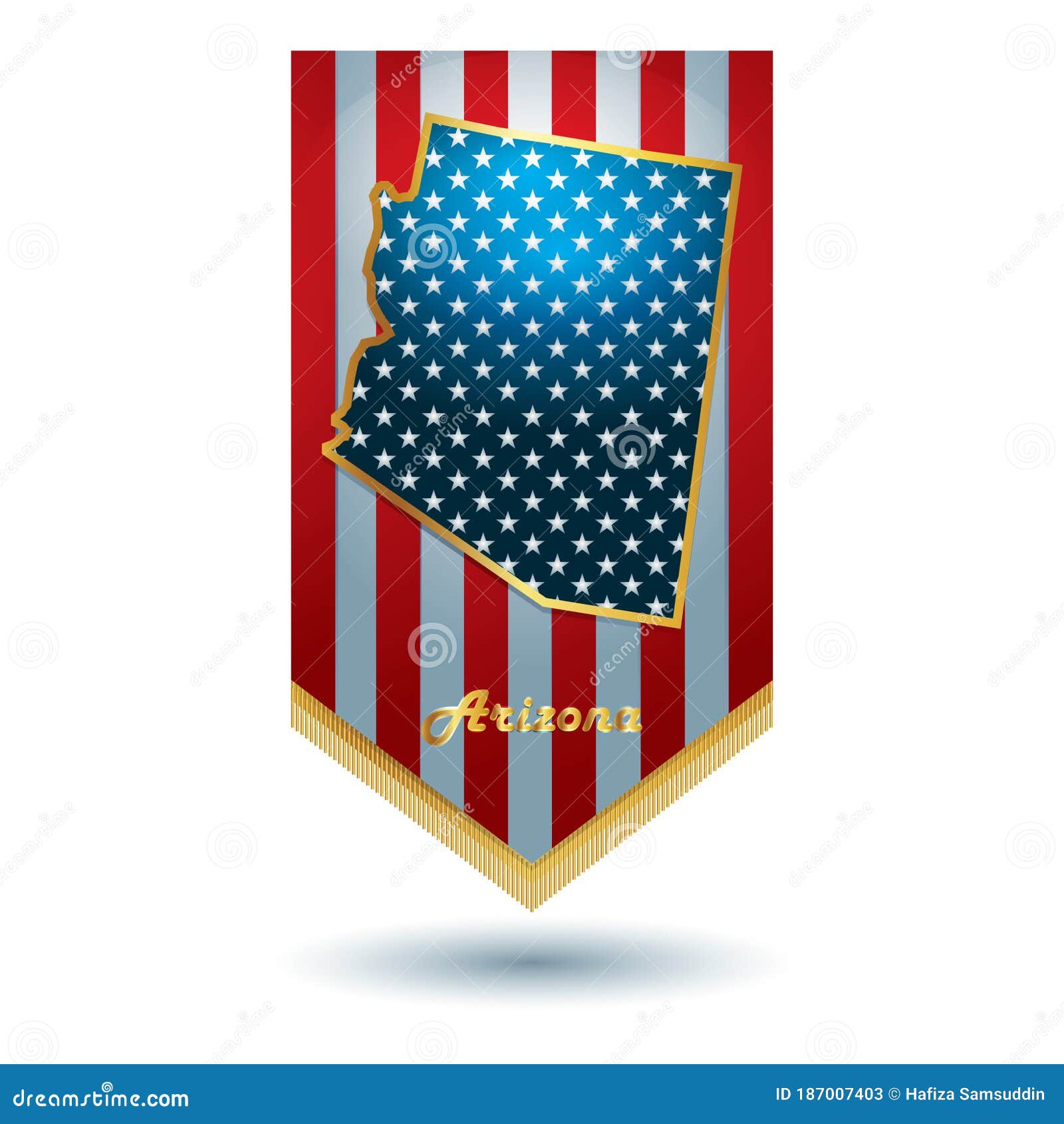 Arizona State Banner. Vector Illustration Decorative Design Stock ...