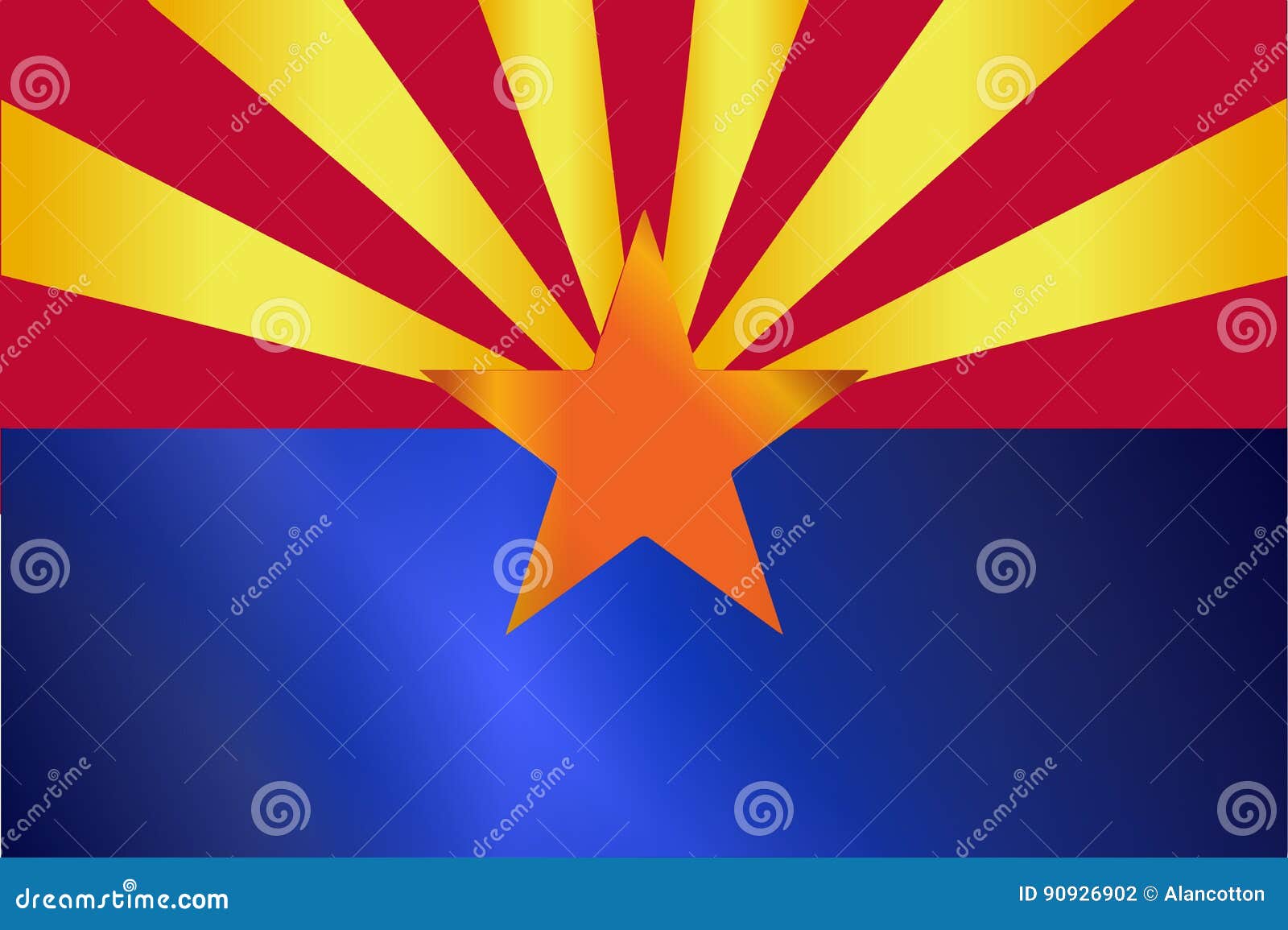 Arizona Flag State Emblem Vector Illustration | CartoonDealer.com ...
